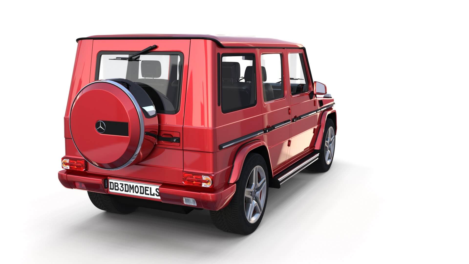 Mercedes Benz G Class with Interior Red - 3D Model by dragosburian