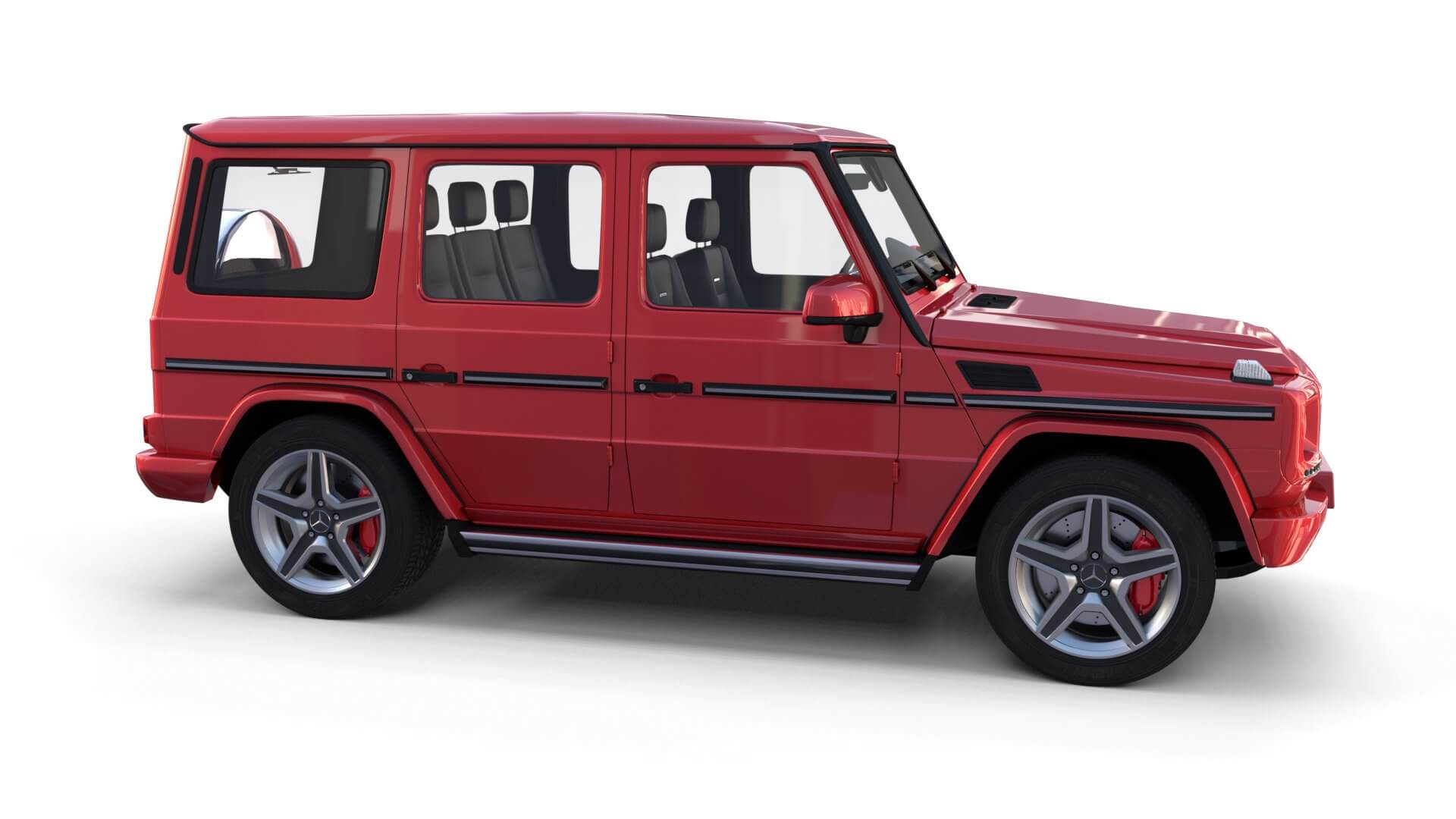 Mercedes Benz G Class with Interior Red - 3D Model by dragosburian