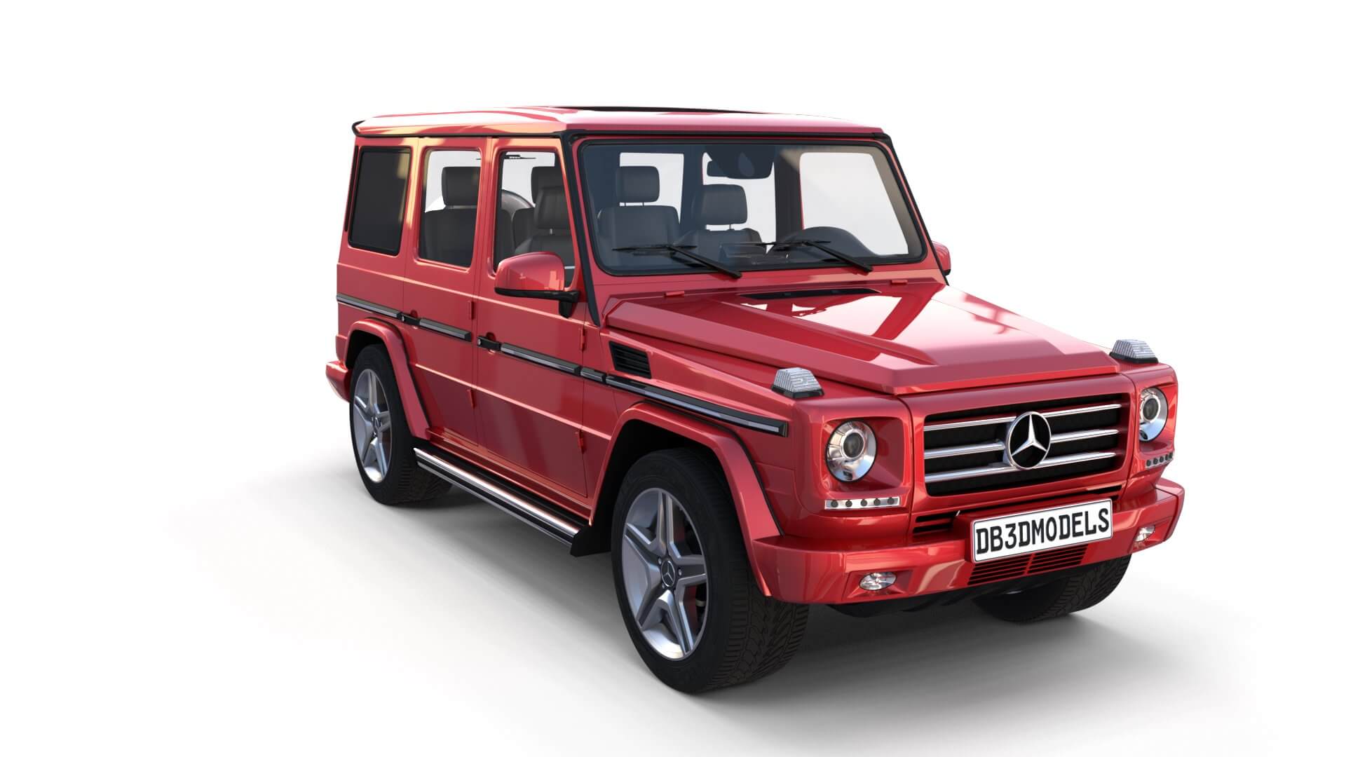 Mercedes Benz G Class with Interior Red - 3D Model by dragosburian