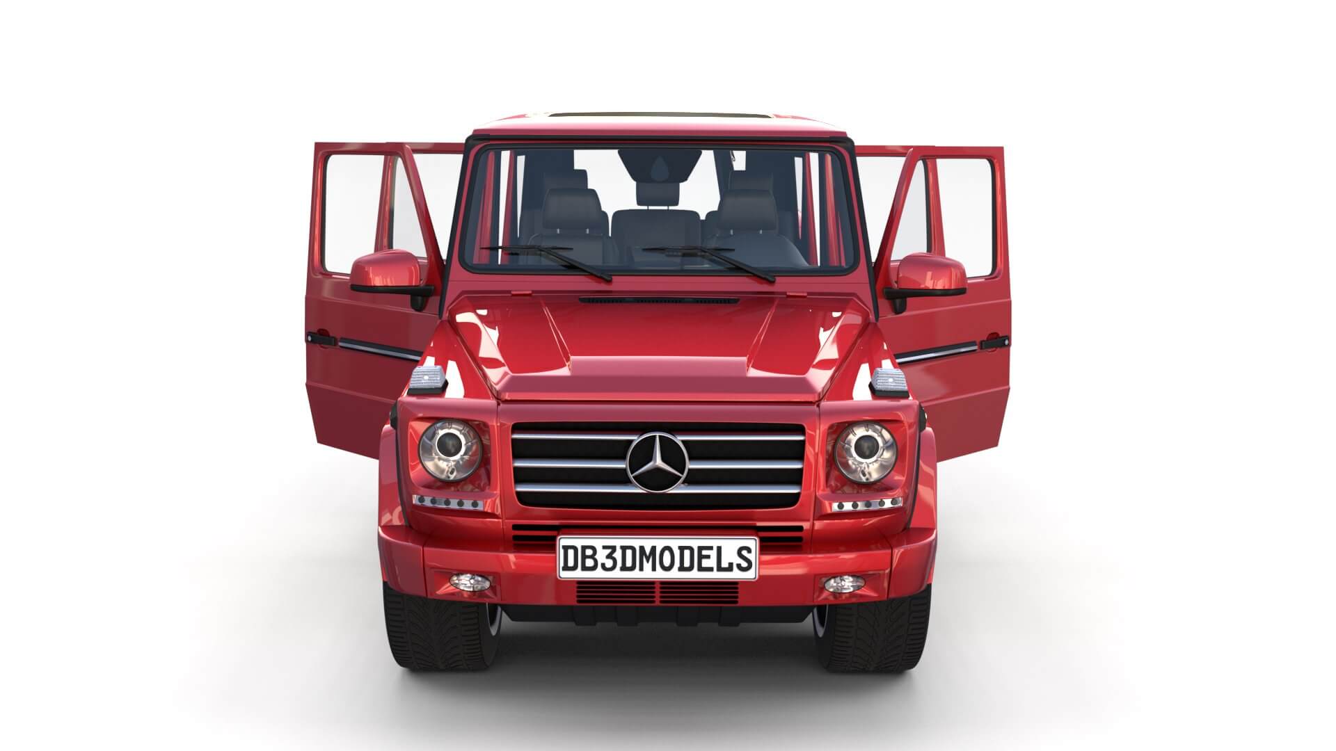 Mercedes Benz G Class with Interior Red - 3D Model by dragosburian