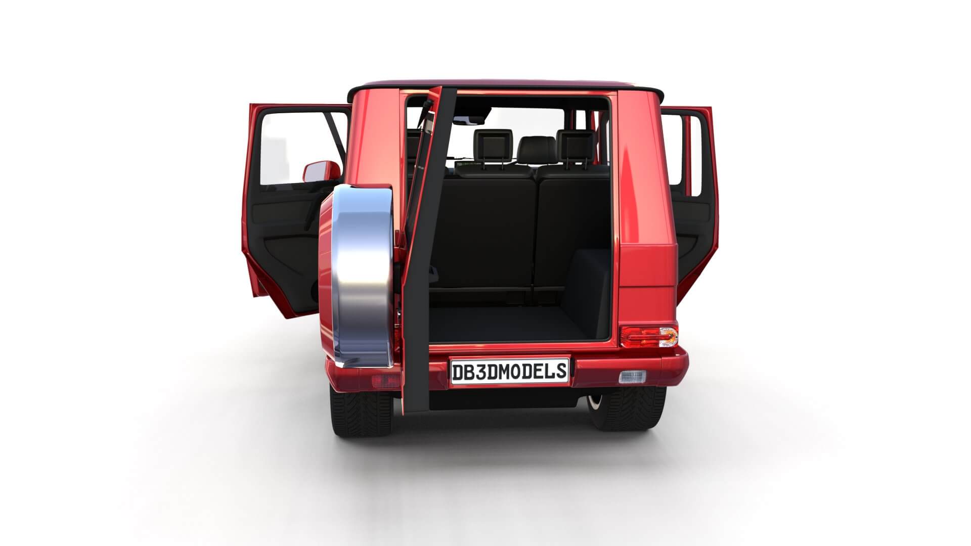 Mercedes Benz G Class with Interior Red - 3D Model by dragosburian