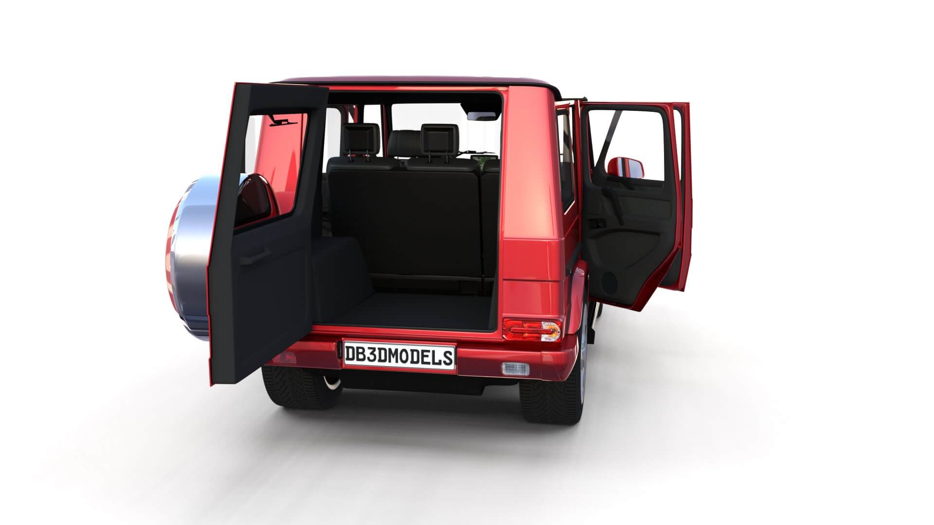 Mercedes Benz G Class with Interior Red - 3D Model by dragosburian