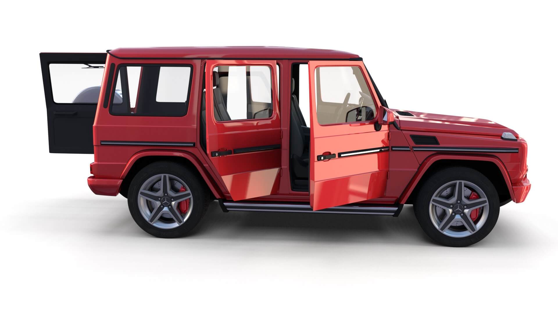 Mercedes Benz G Class with Interior Red - 3D Model by dragosburian