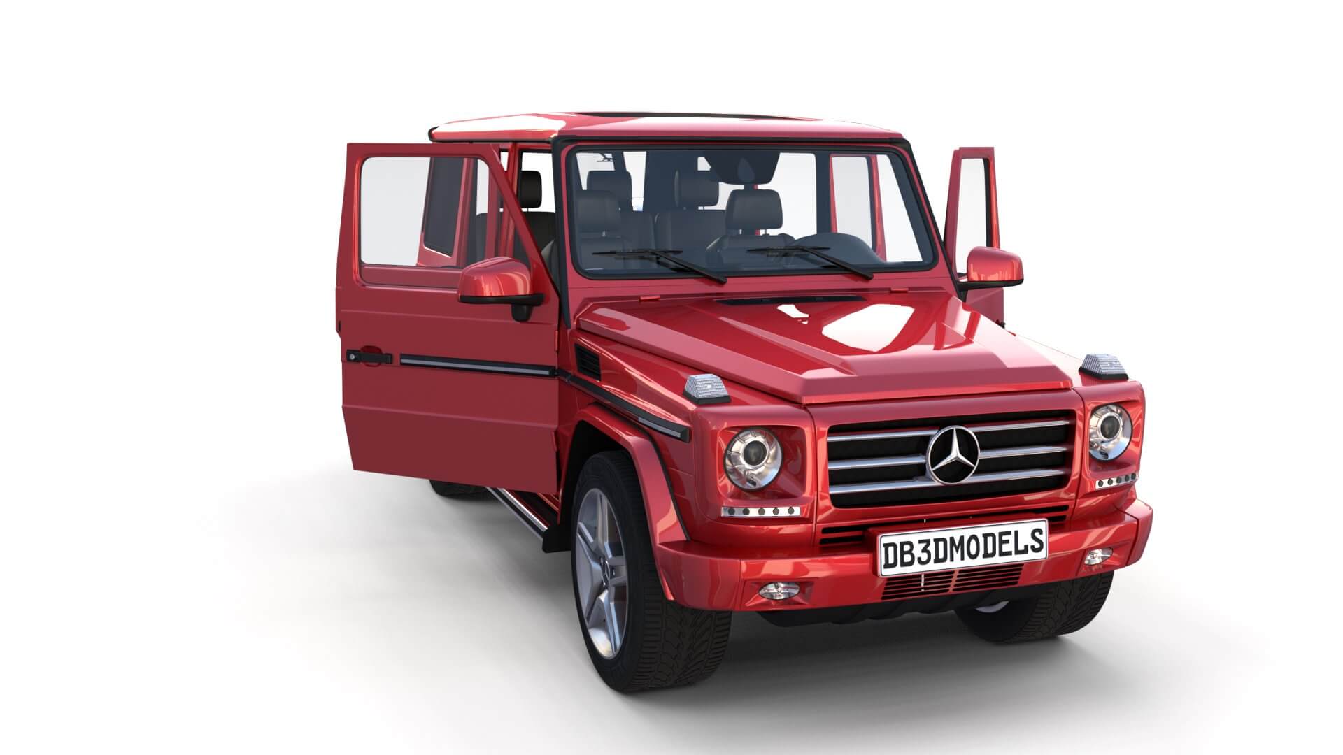Mercedes Benz G Class with Interior Red - 3D Model by dragosburian
