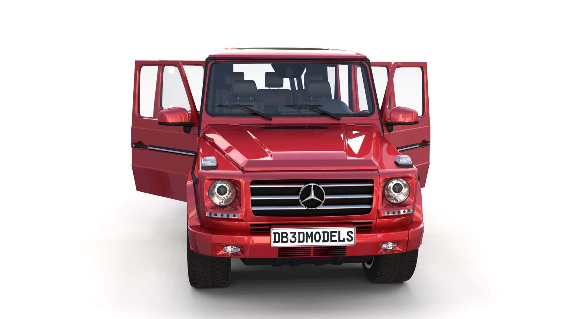 Mercedes Benz G Class with Interior Red - 3D Model by dragosburian