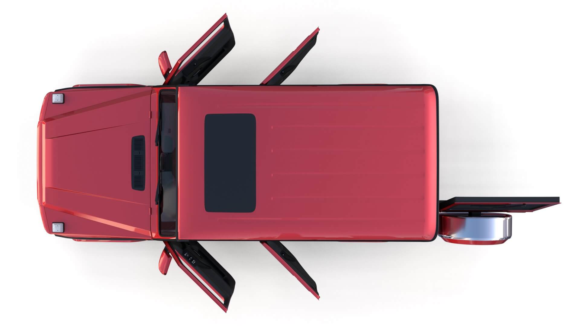 Mercedes Benz G Class with Interior Red - 3D Model by dragosburian