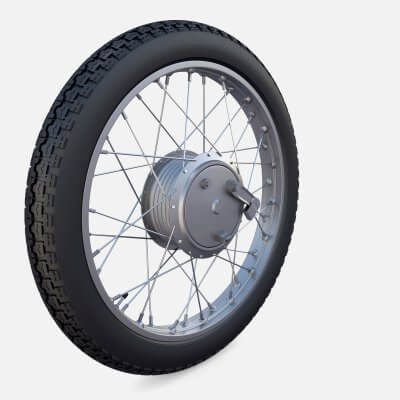 Moped Wheel - 3D Model by dragosburian