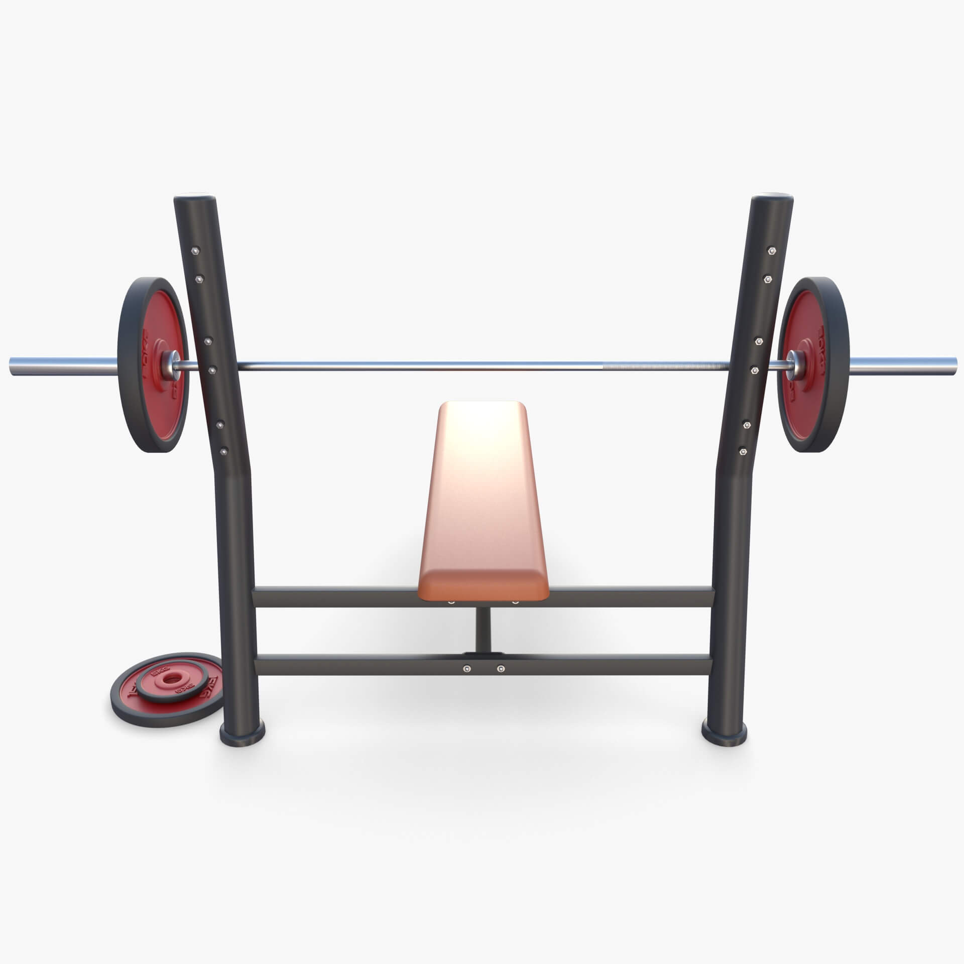 Olympic Flat Bench - 3D Model by dragosburian