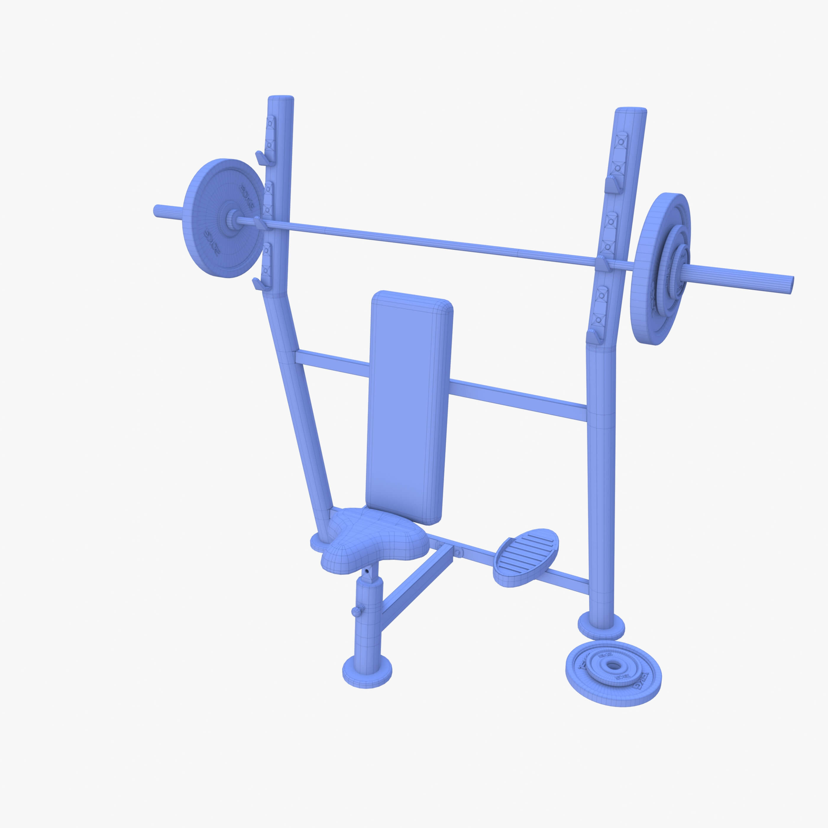 Olympic Shoulder Bench - 3D Model by dragosburian