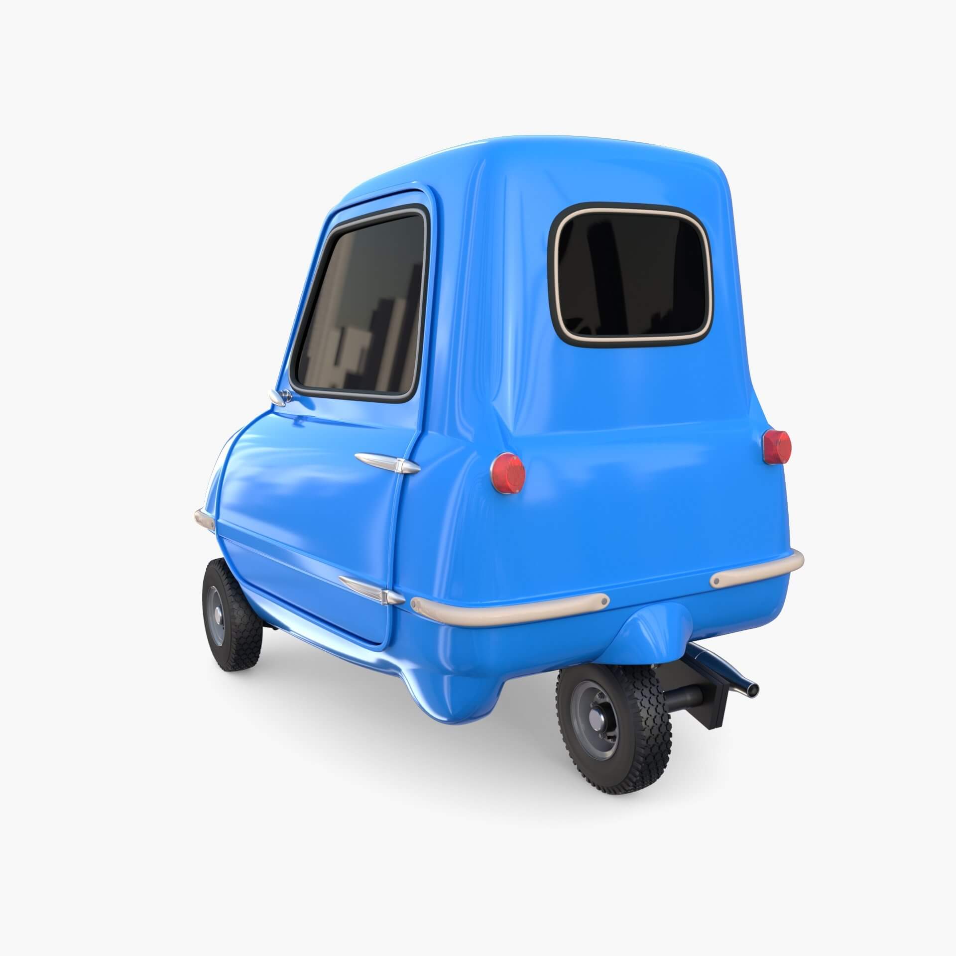 Peel P50 Blue with Chassis - 3D Model by dragosburian
