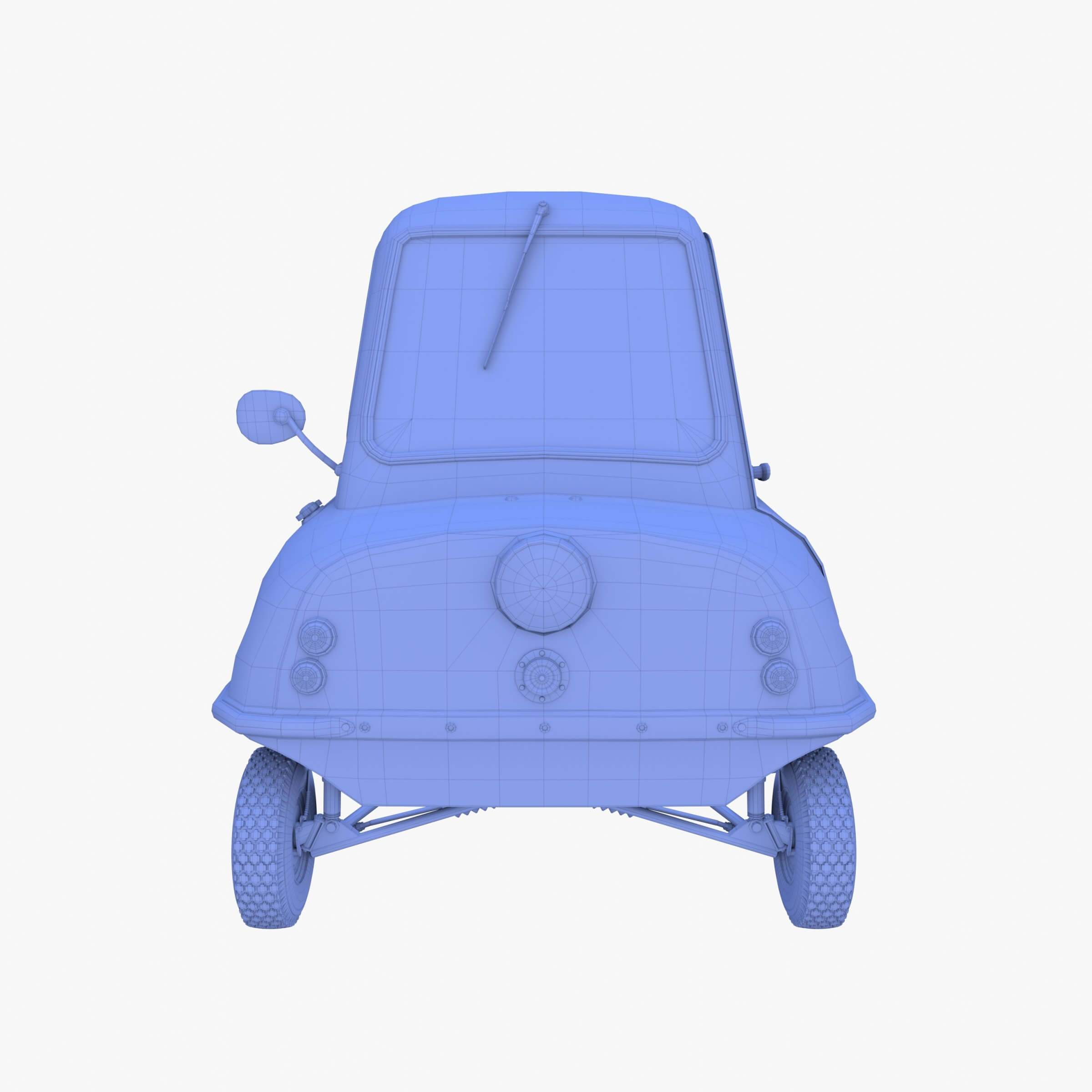 Peel P50 Blue with Chassis - 3D Model by dragosburian