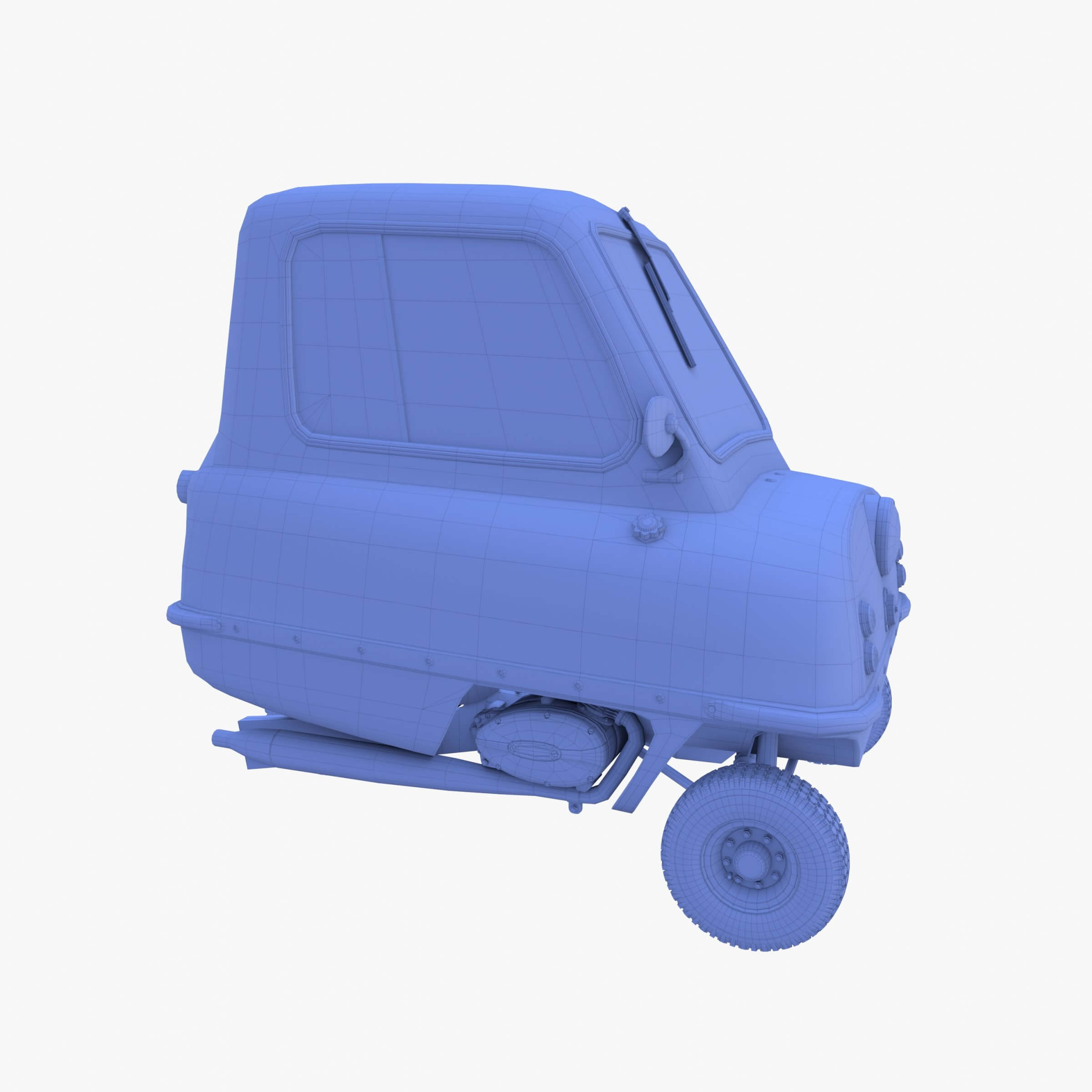 Peel P50 Blue with Chassis - 3D Model by dragosburian