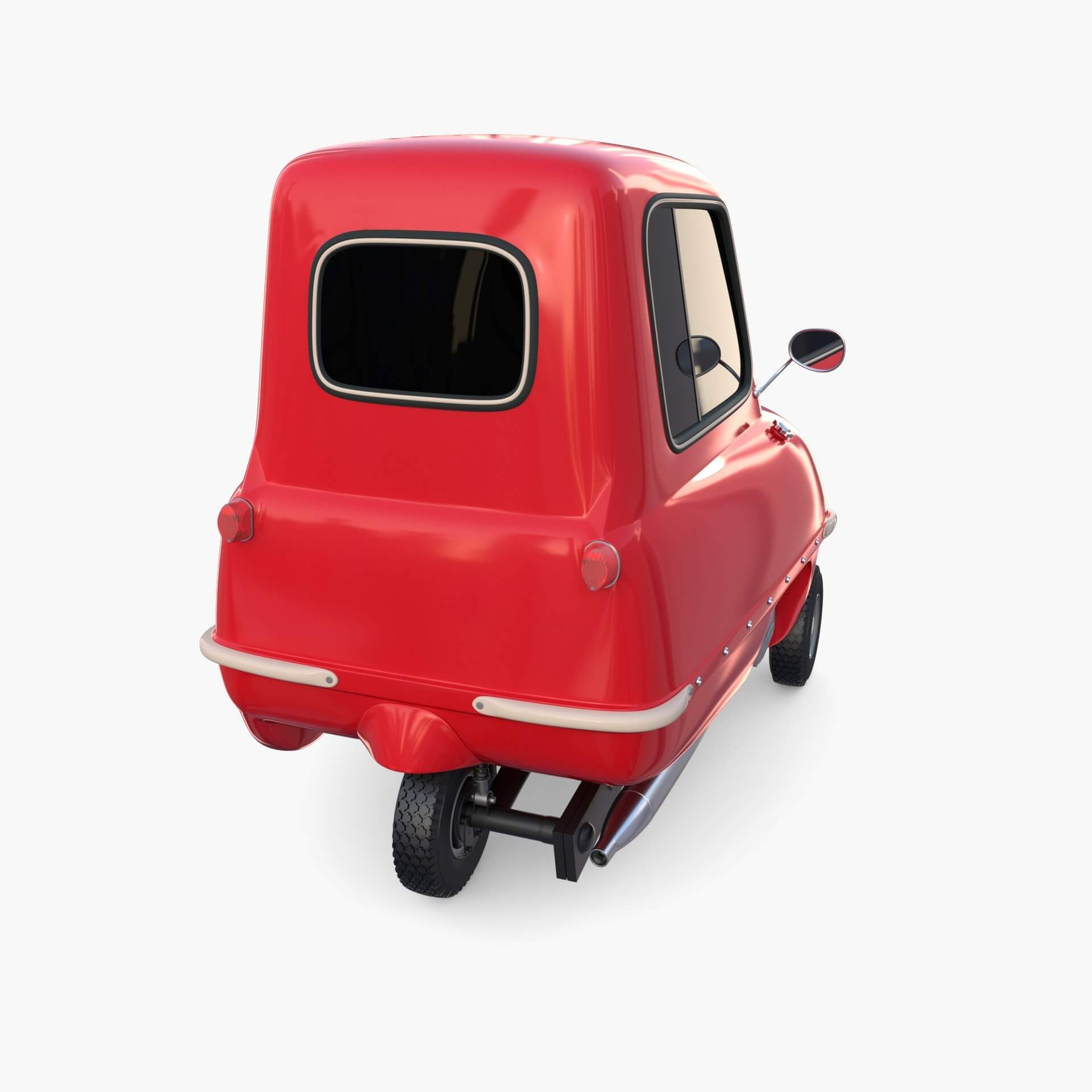 Peel P50 Red with Chassis - 3D Model by dragosburian