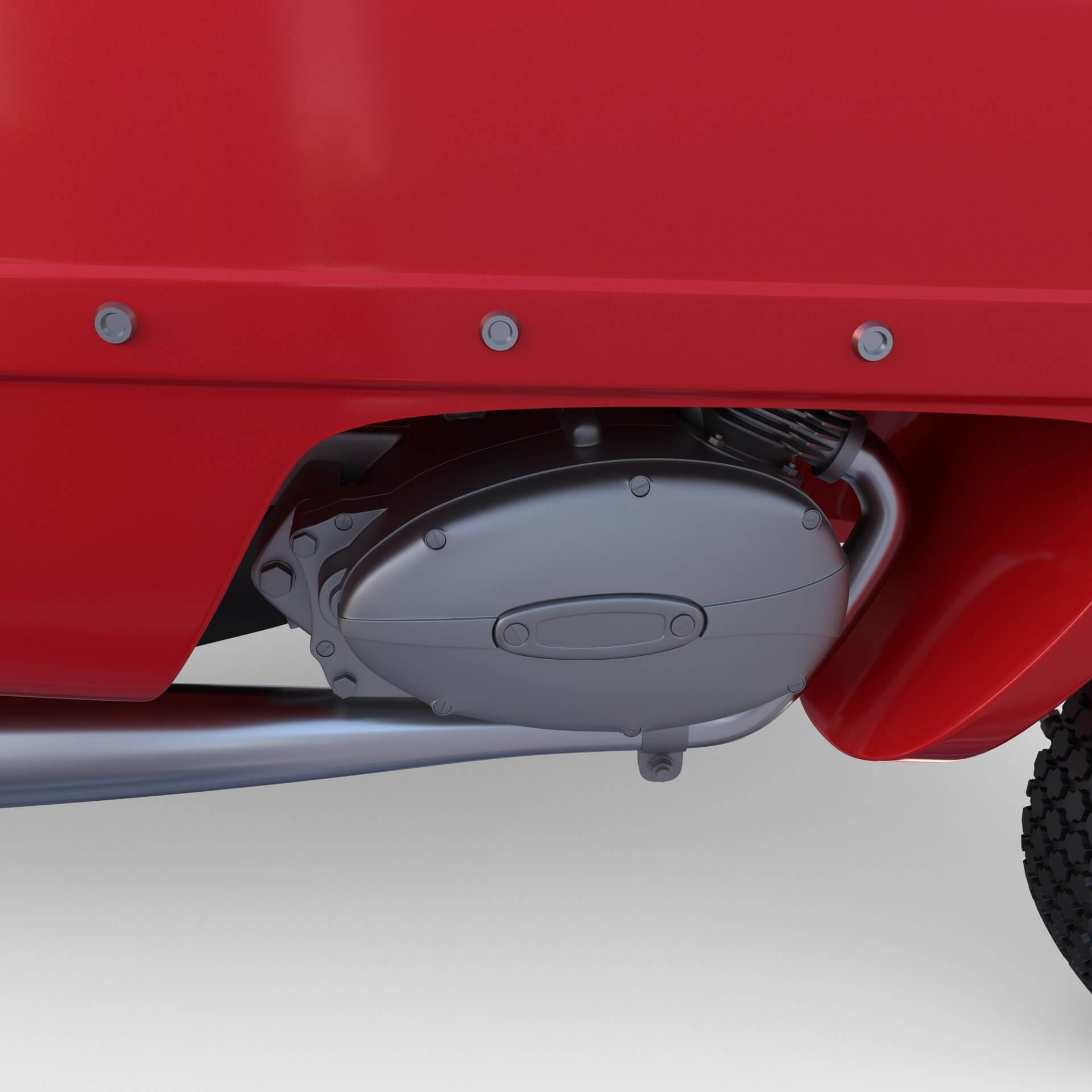 Peel P50 Red with Chassis - 3D Model by dragosburian