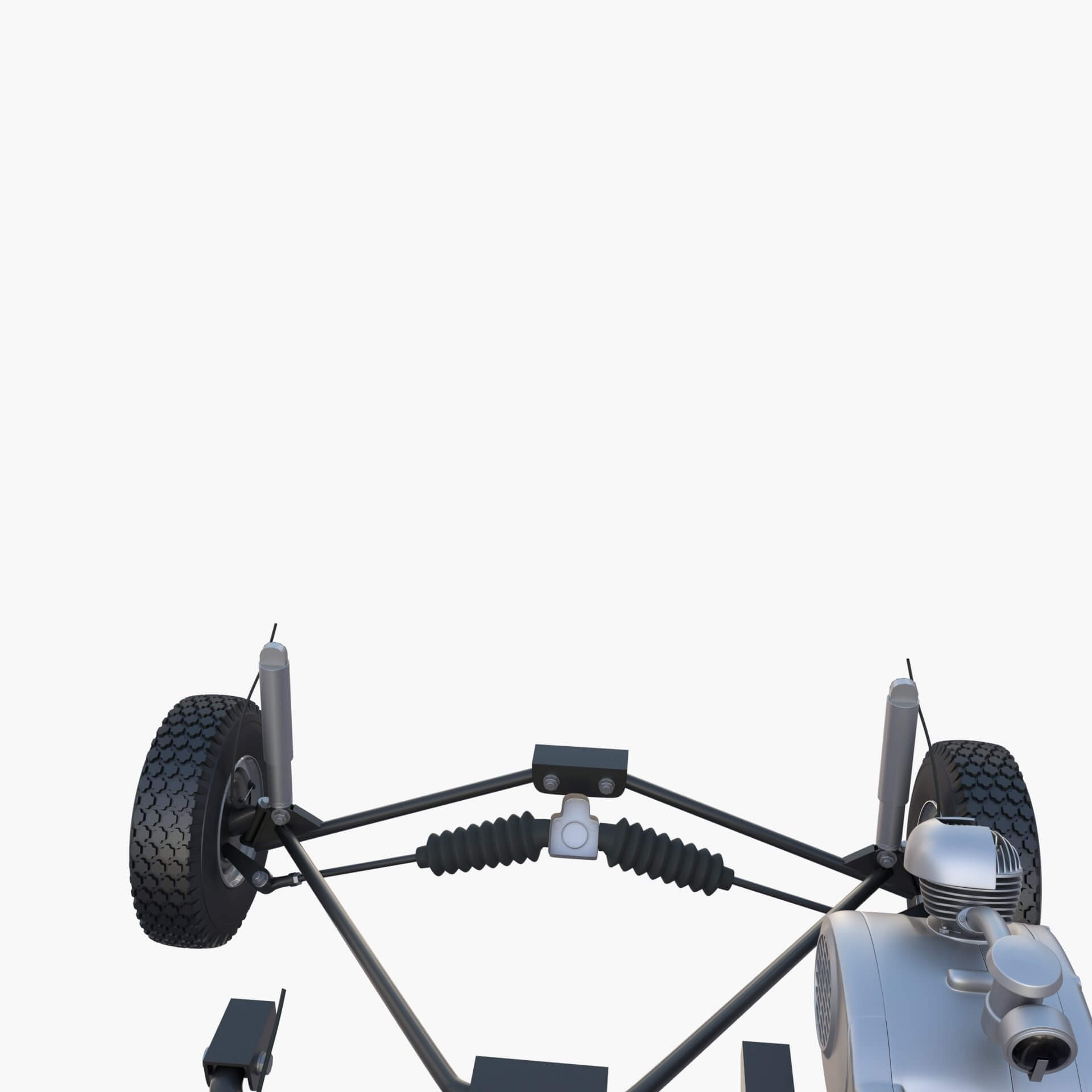 Peel P50 Red with Interior and Chassis - 3D Model by dragosburian