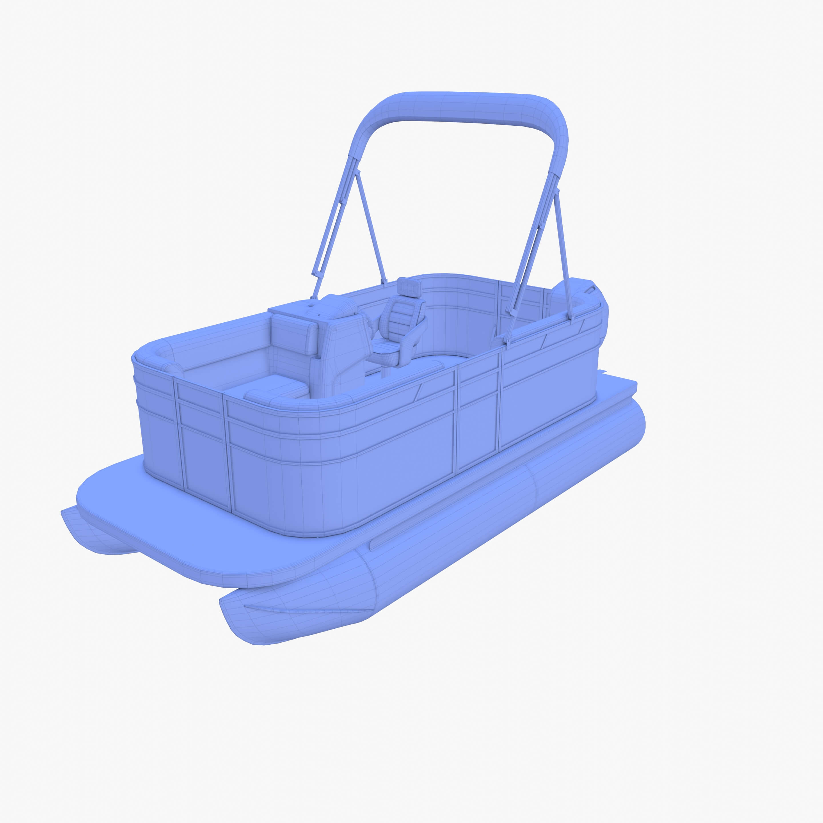 Pontoon Boat V1 - 3D Model by dragosburian