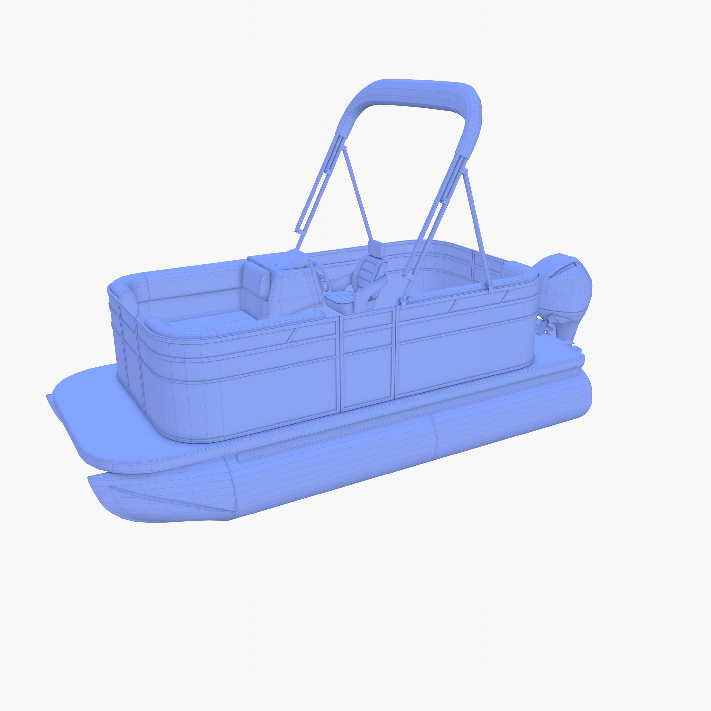 Pontoon Boat V1 - 3D Model by dragosburian