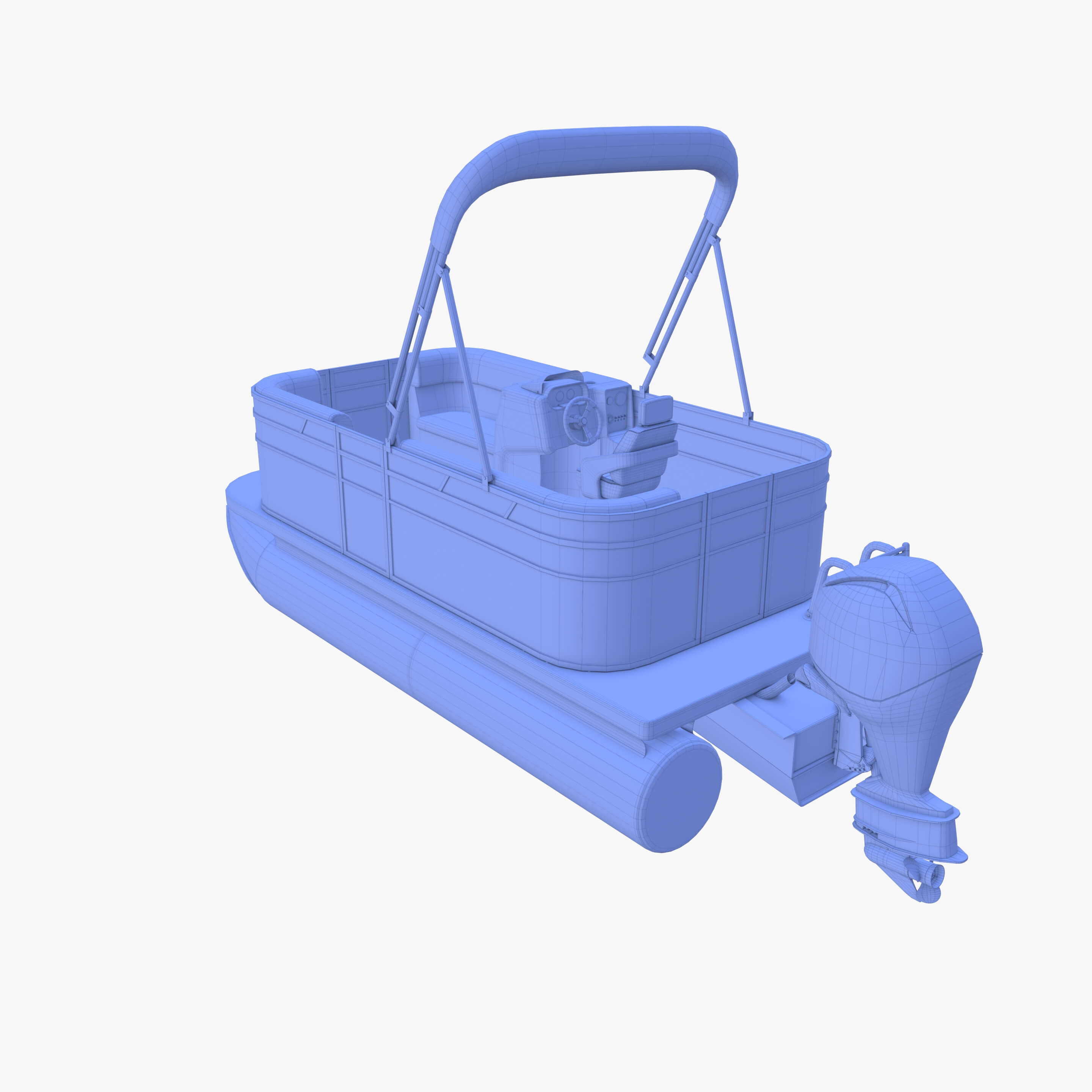 Pontoon Boat V1 - 3D Model by dragosburian