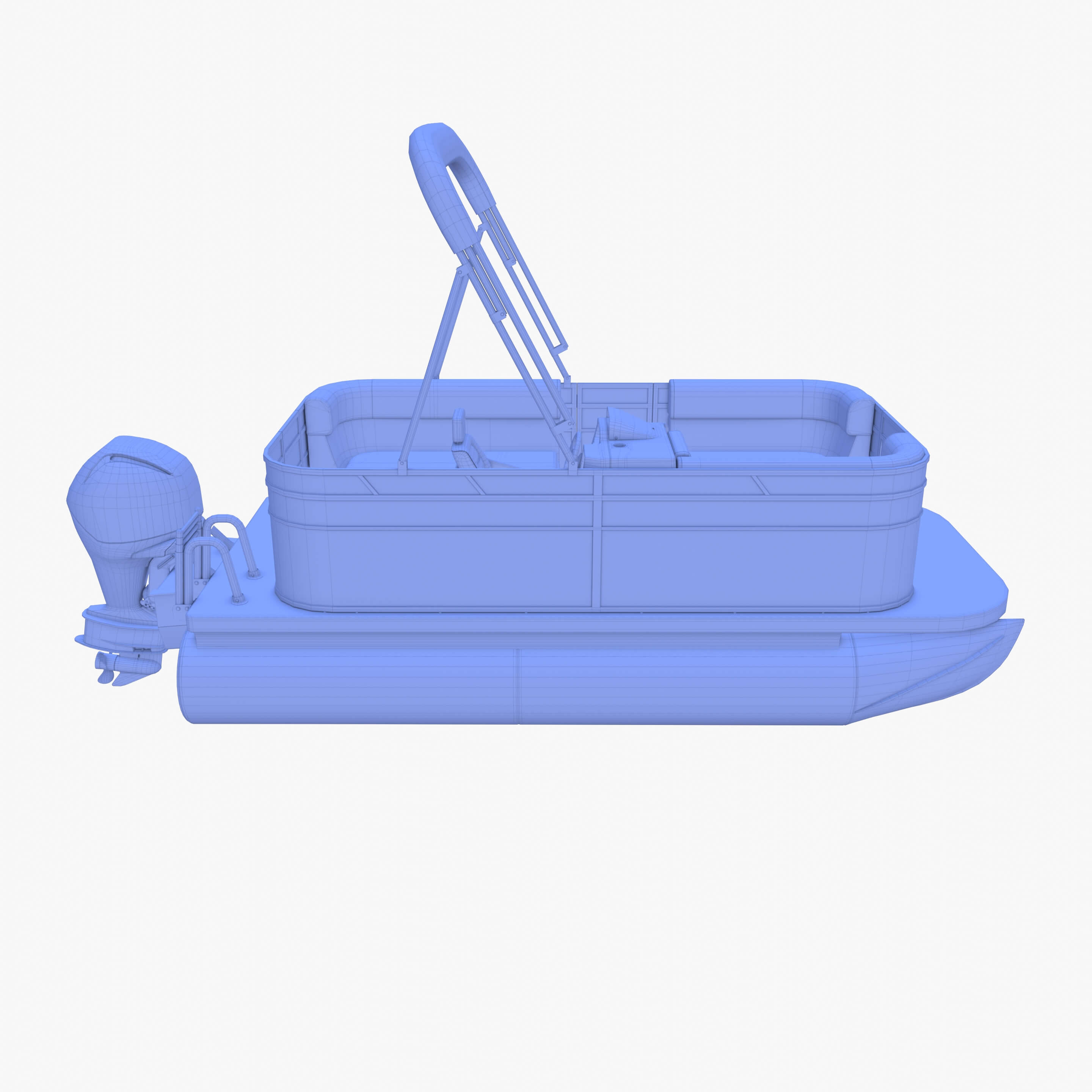 Pontoon Boat V1 - 3D Model by dragosburian