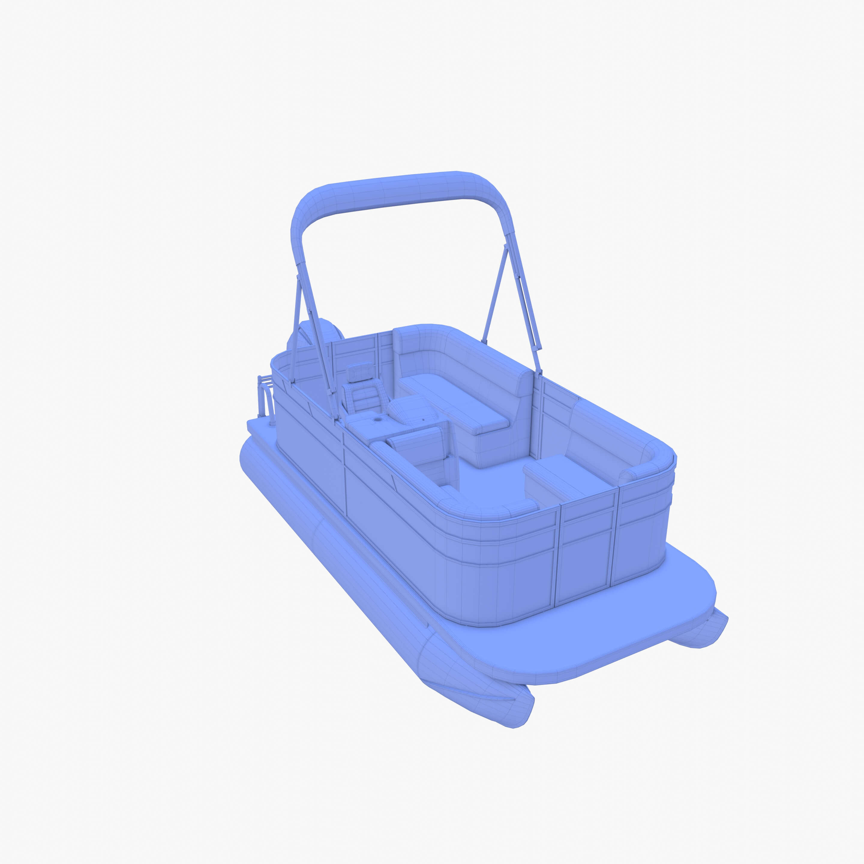 Pontoon Boat V1 - 3D Model by dragosburian