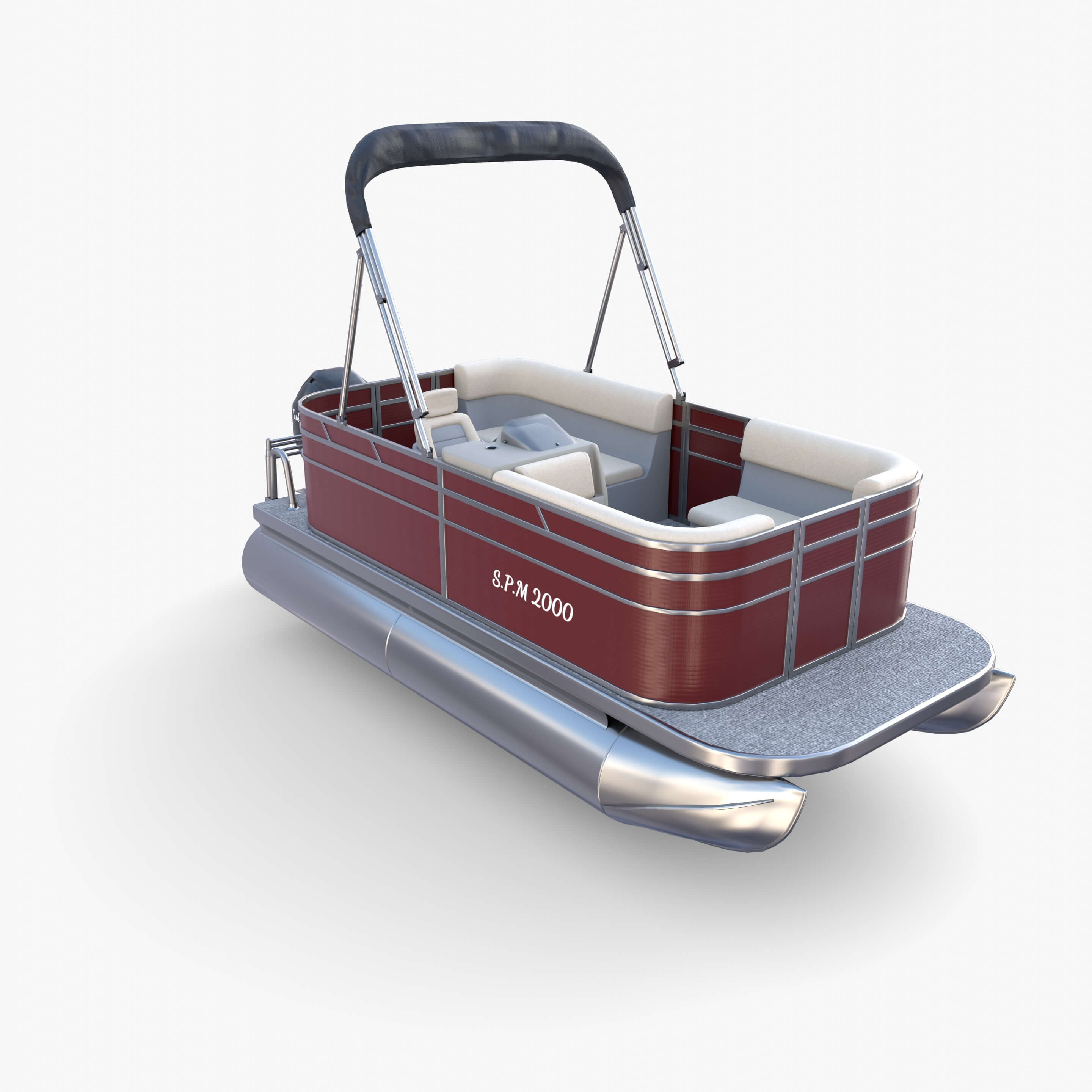Pontoon Boat V2 - 3D Model by dragosburian