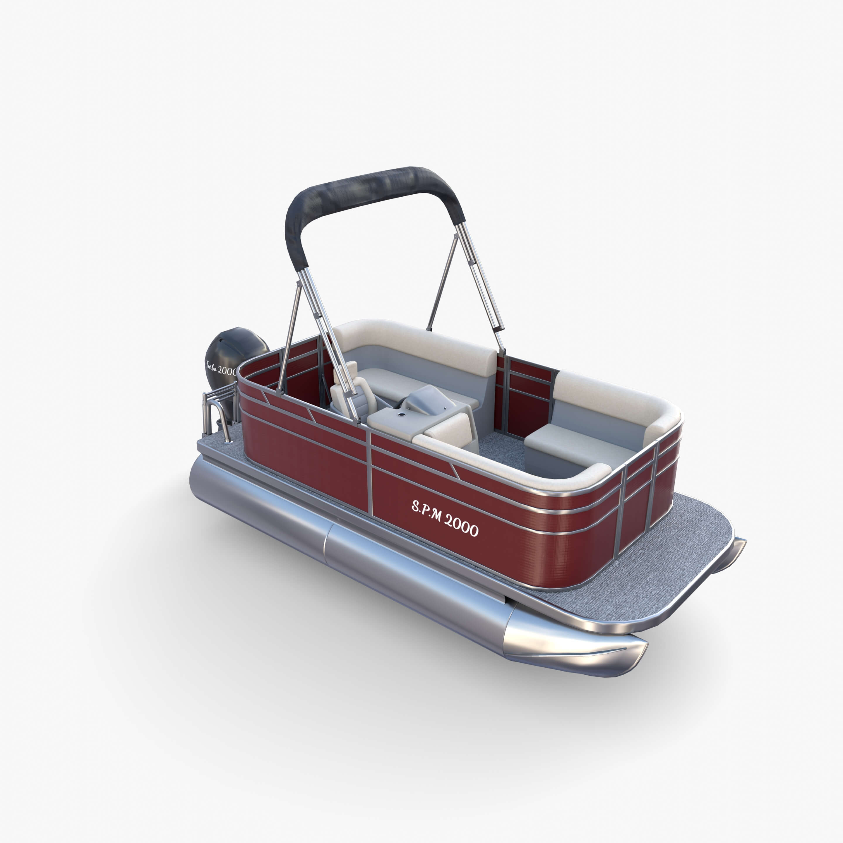 Pontoon Boat V2 - 3D Model by dragosburian