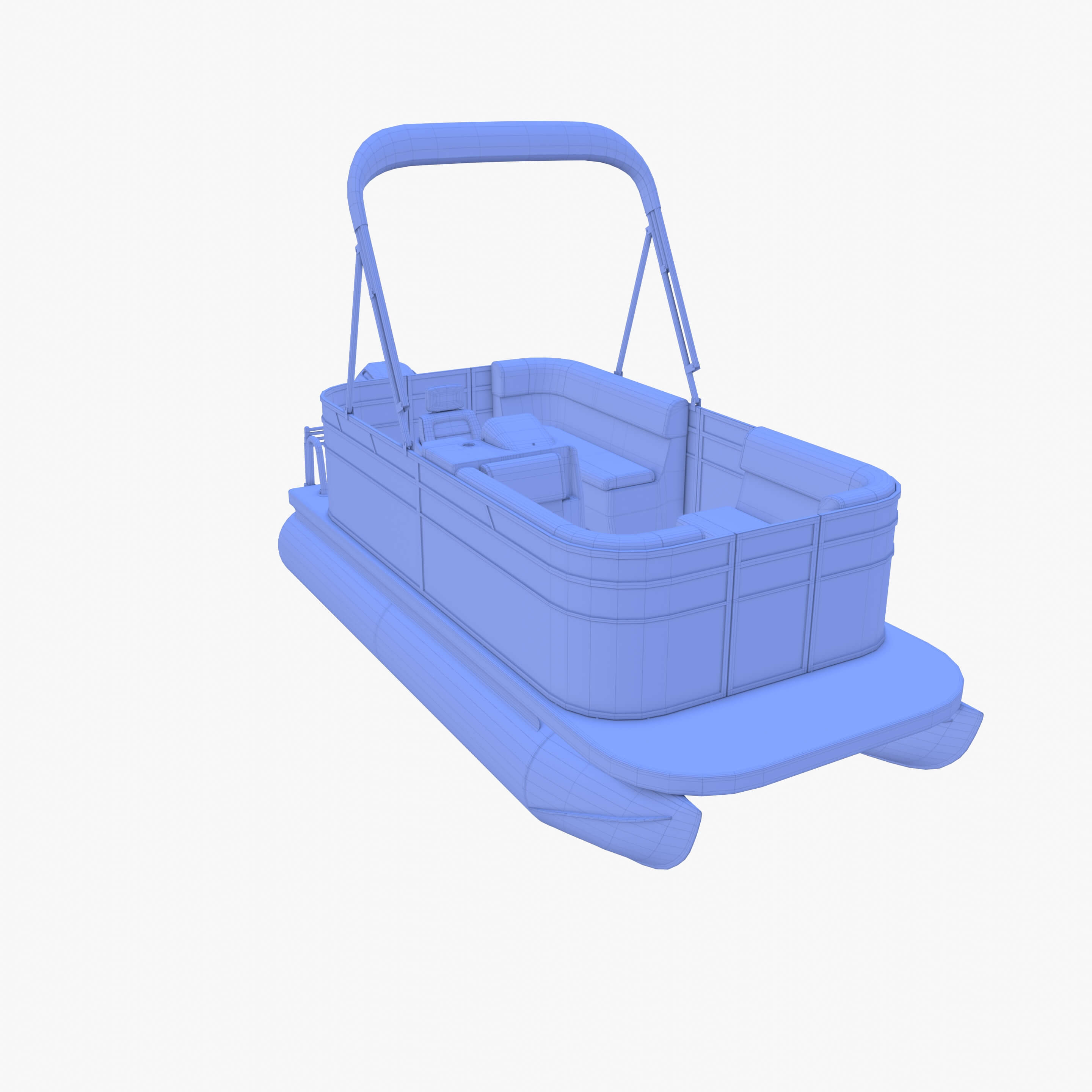 Pontoon Boat V2 - 3D Model by dragosburian