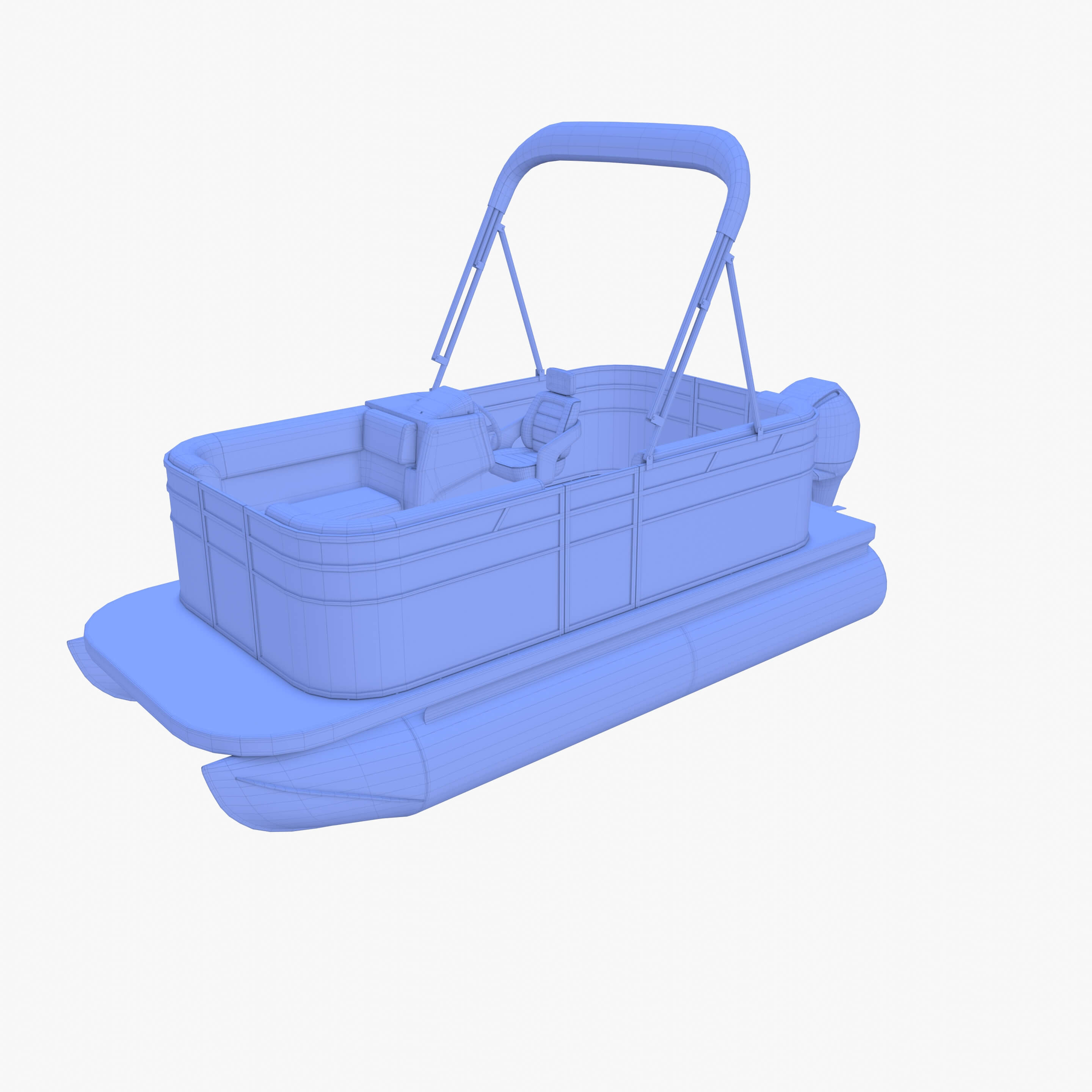 Pontoon Boat V2 - 3D Model by dragosburian
