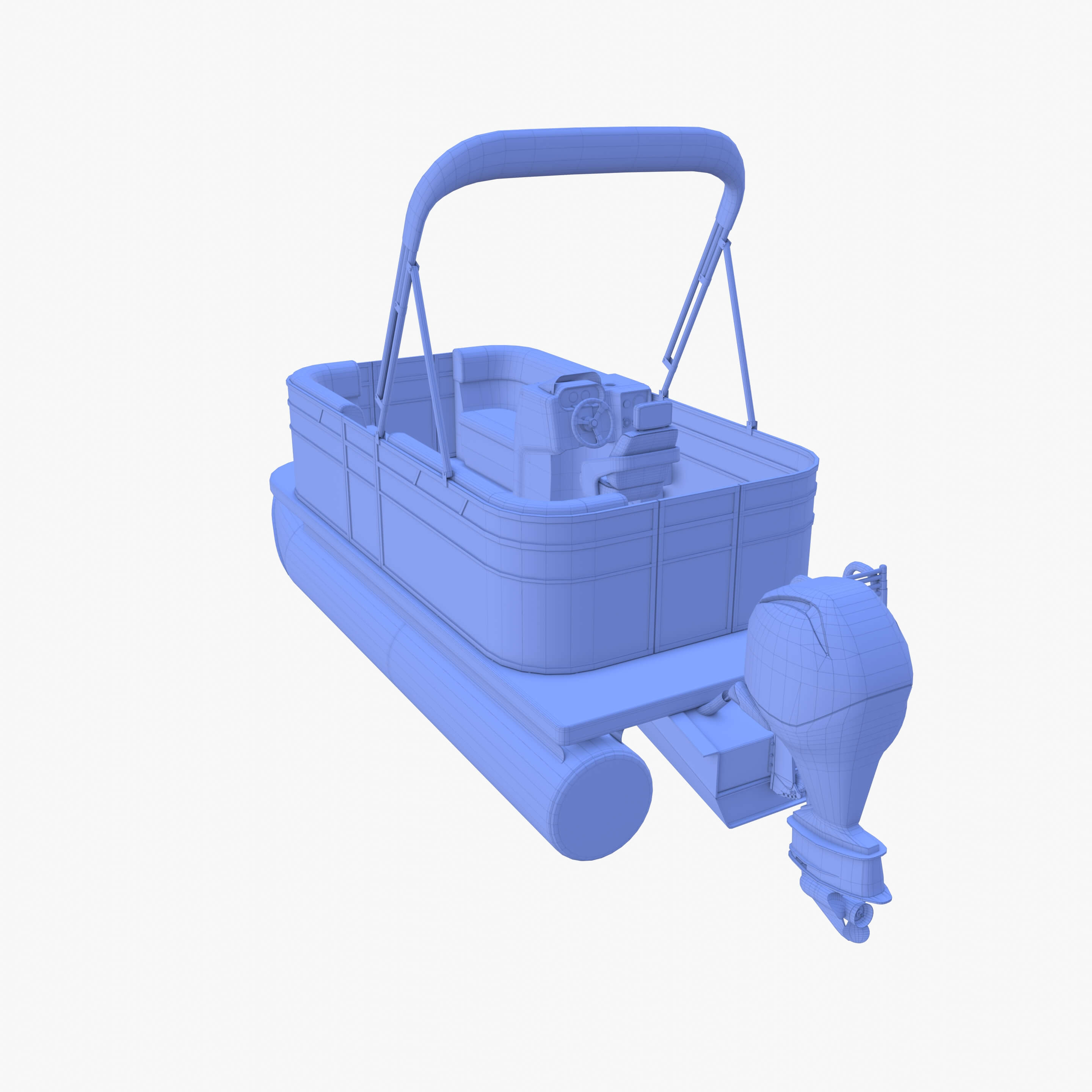 Pontoon Boat V2 - 3D Model by dragosburian