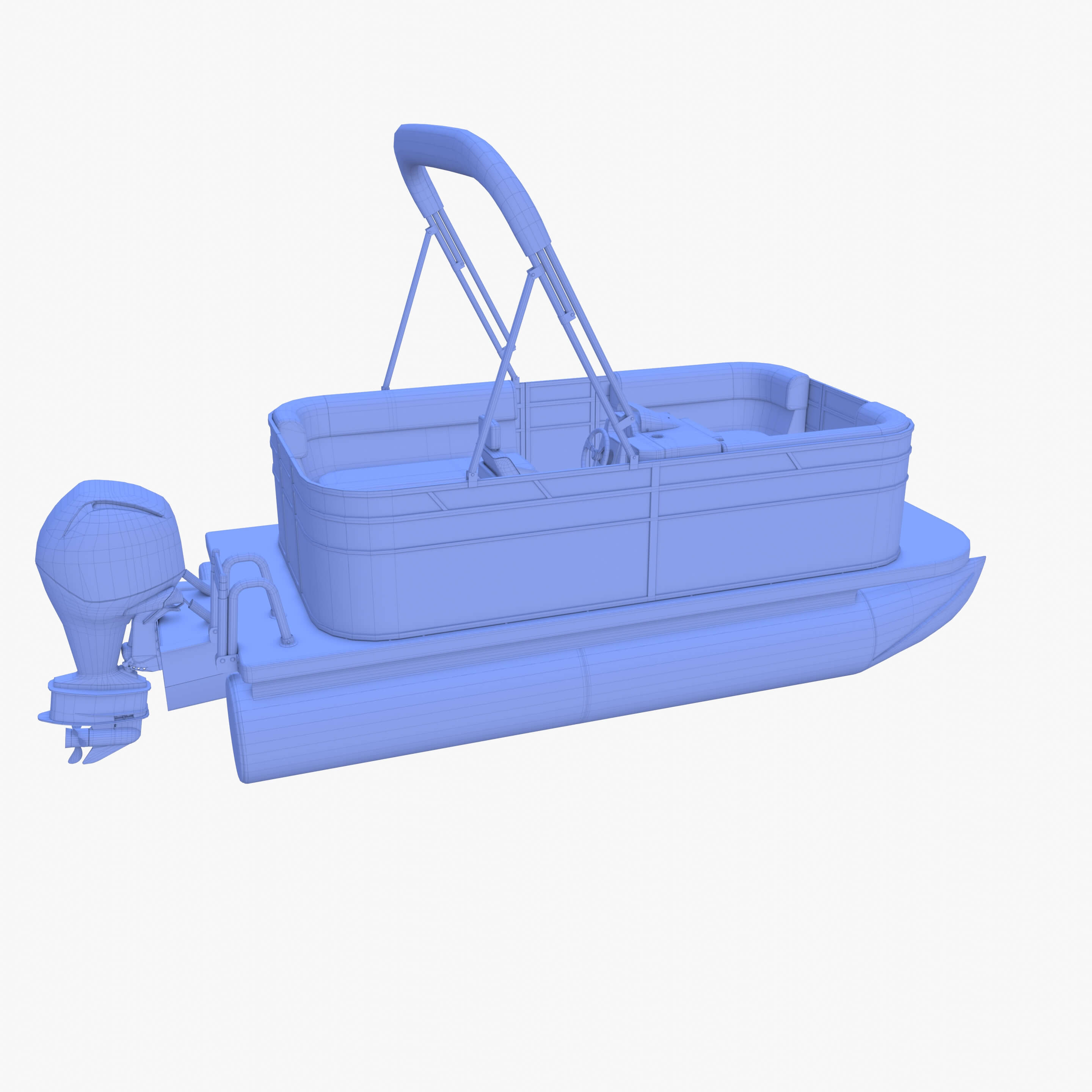 Pontoon Boat V2 - 3D Model by dragosburian