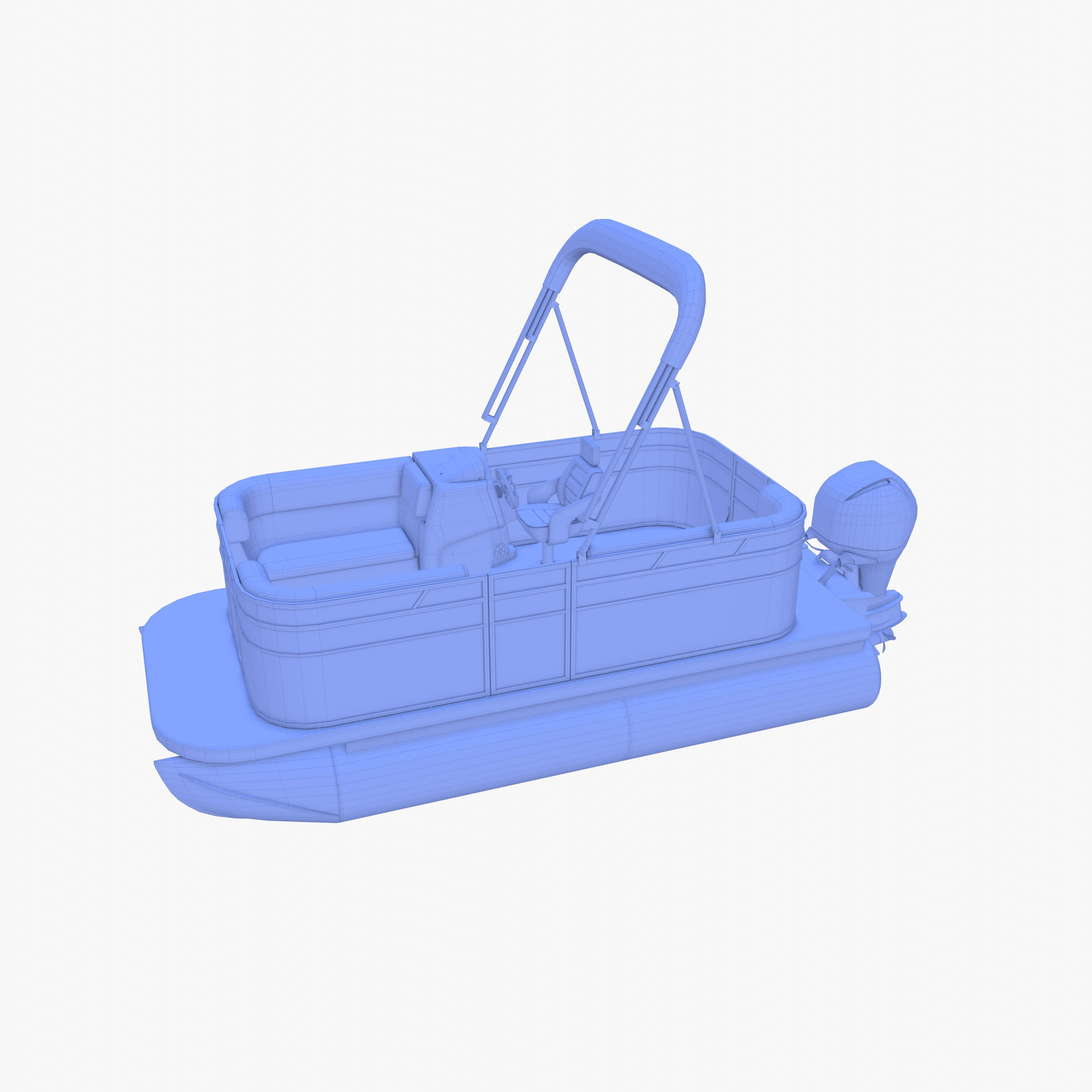 Pontoon Boat V2 - 3D Model by dragosburian