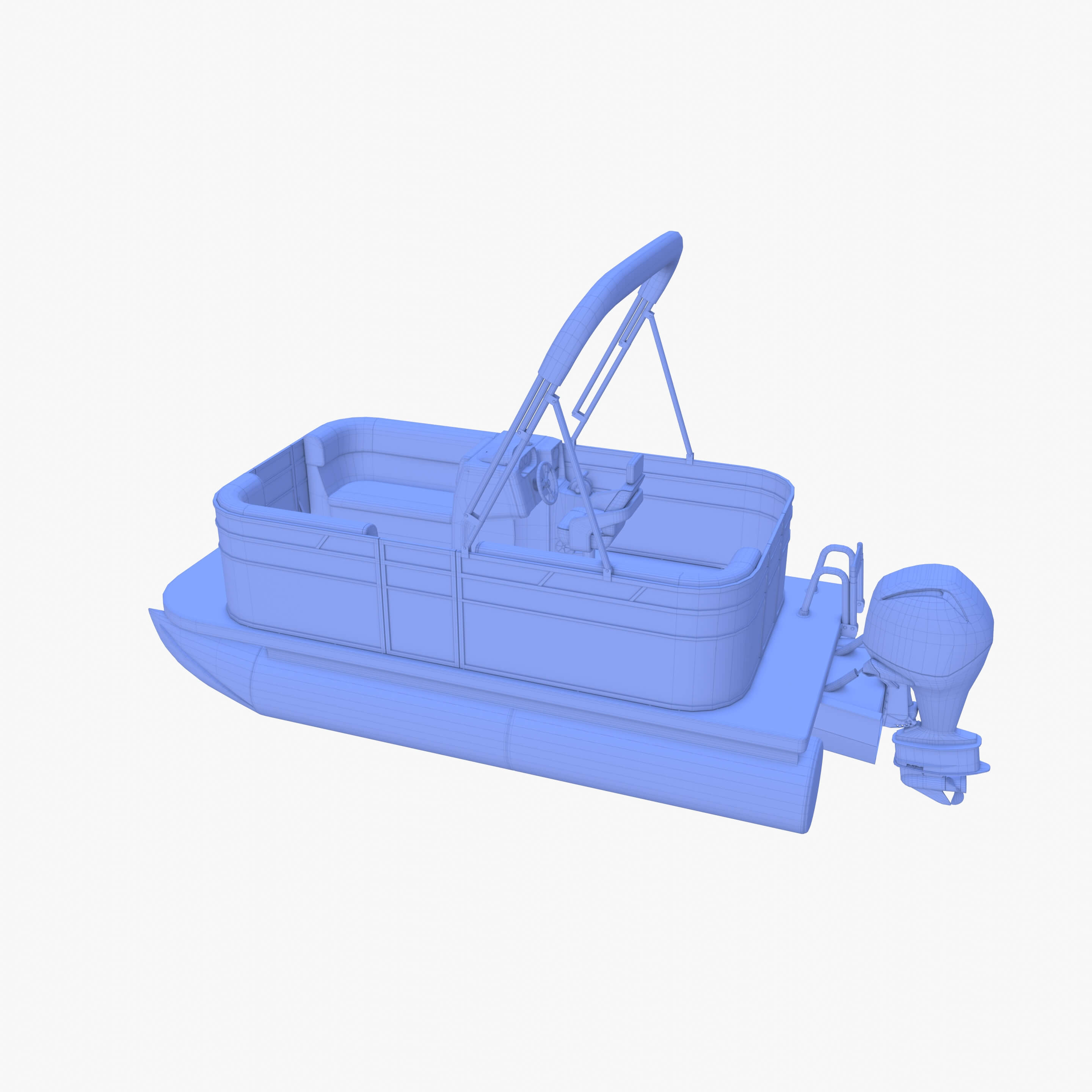 Pontoon Boat V2 - 3D Model by dragosburian