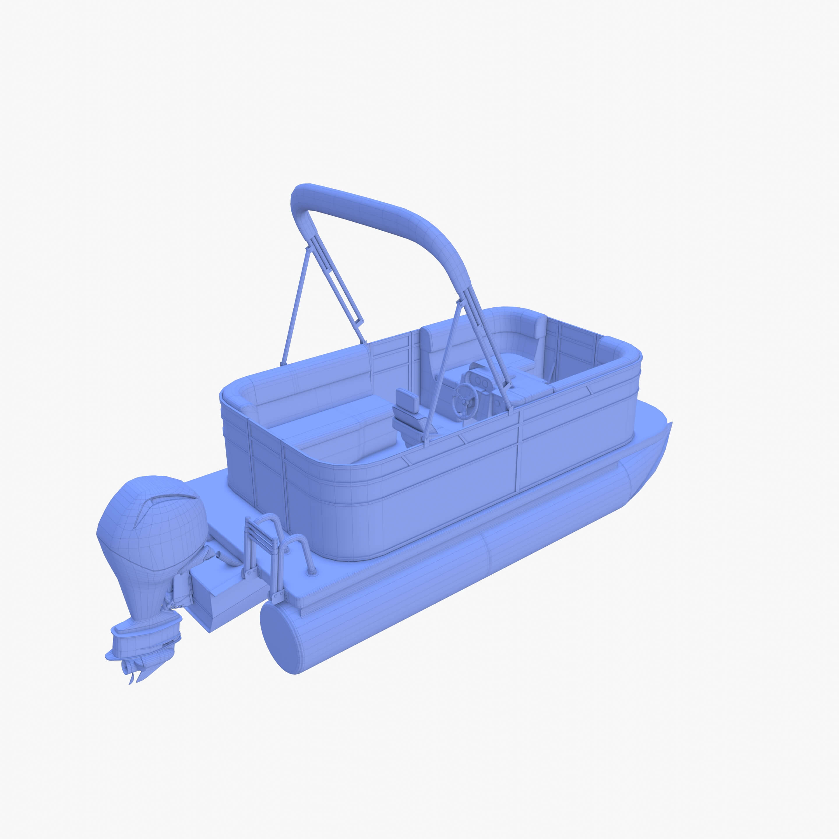 Pontoon Boat V2 - 3D Model by dragosburian