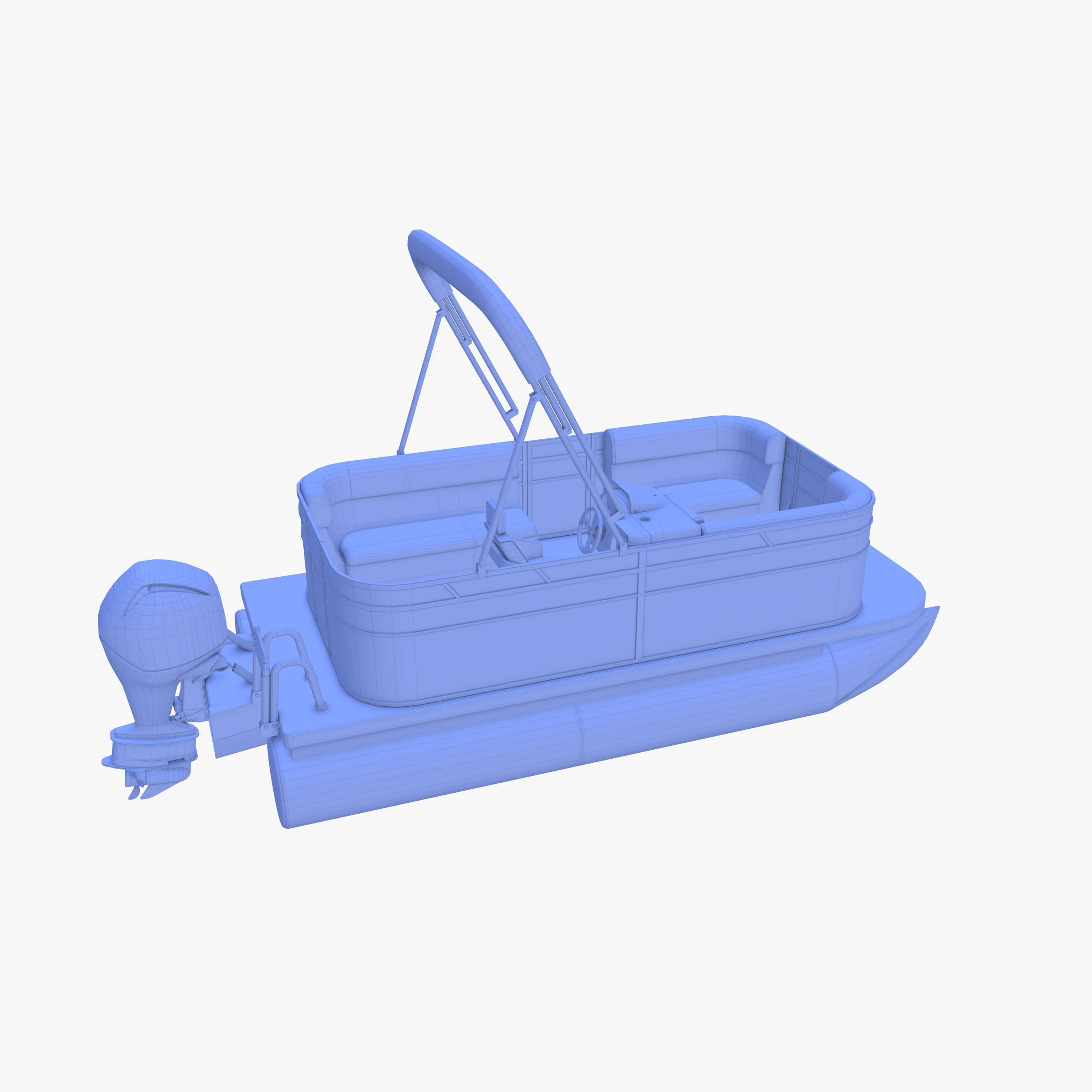 Pontoon Boat V2 - 3D Model by dragosburian