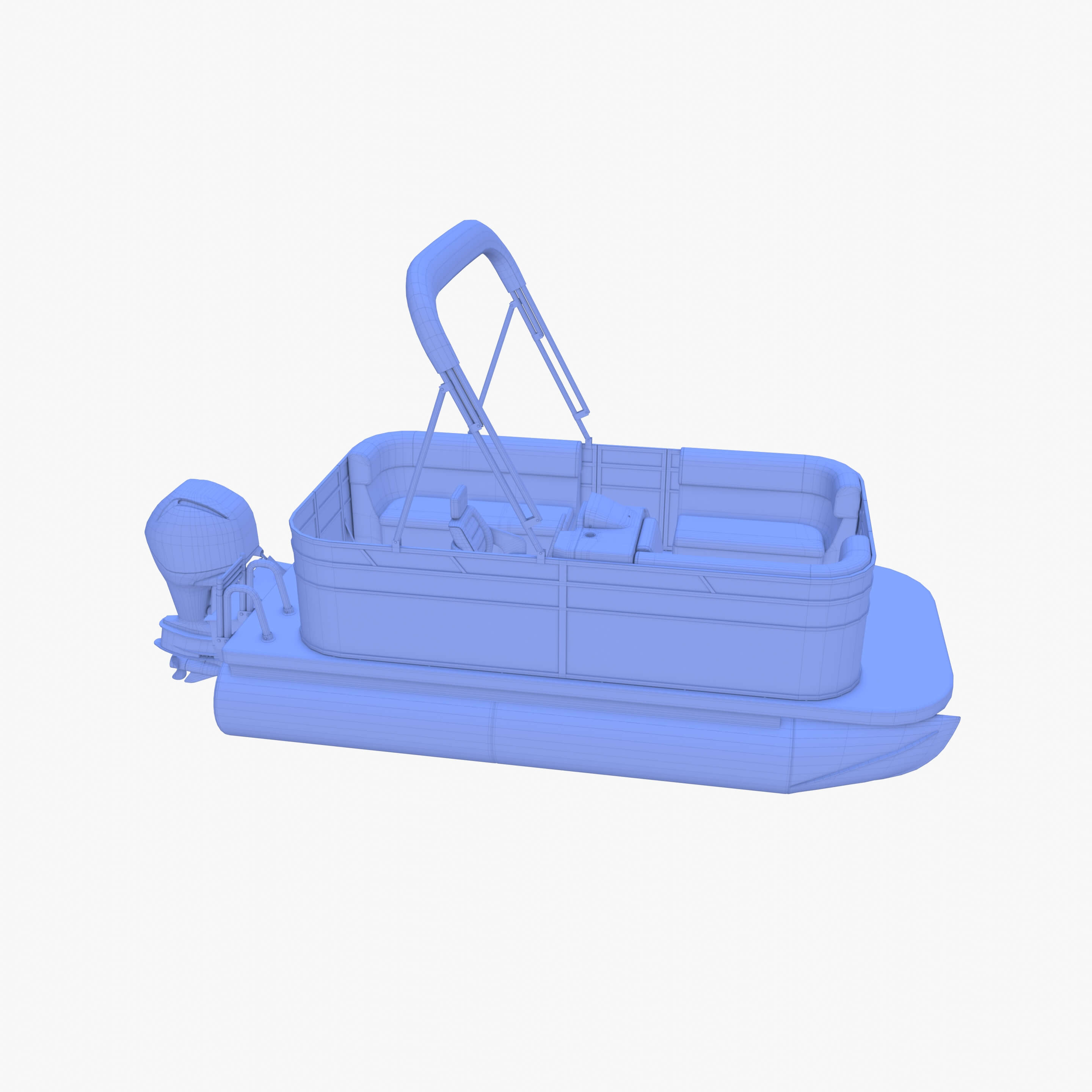 Pontoon Boat V2 - 3D Model by dragosburian