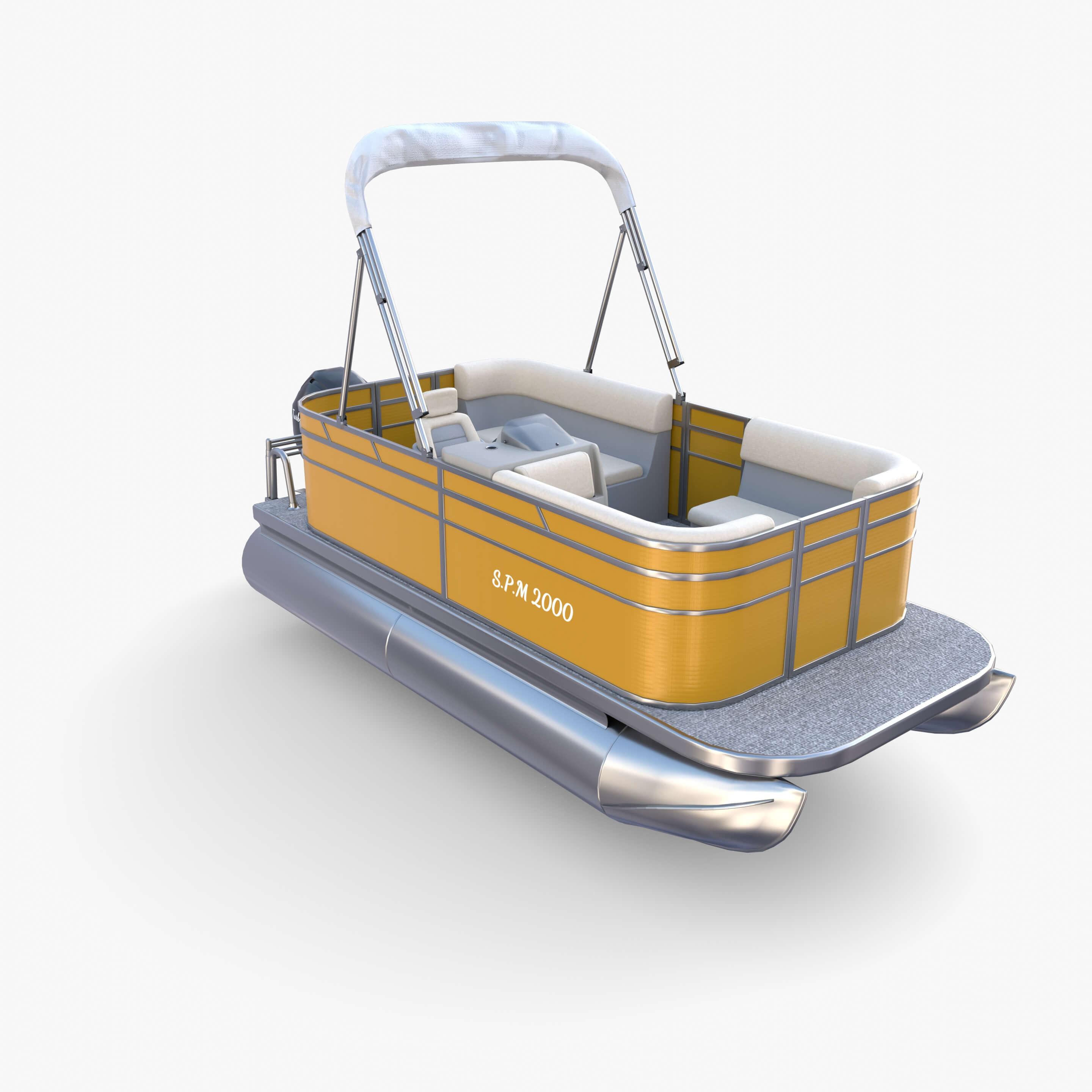 Pontoon Boat V3 - 3D Model by dragosburian