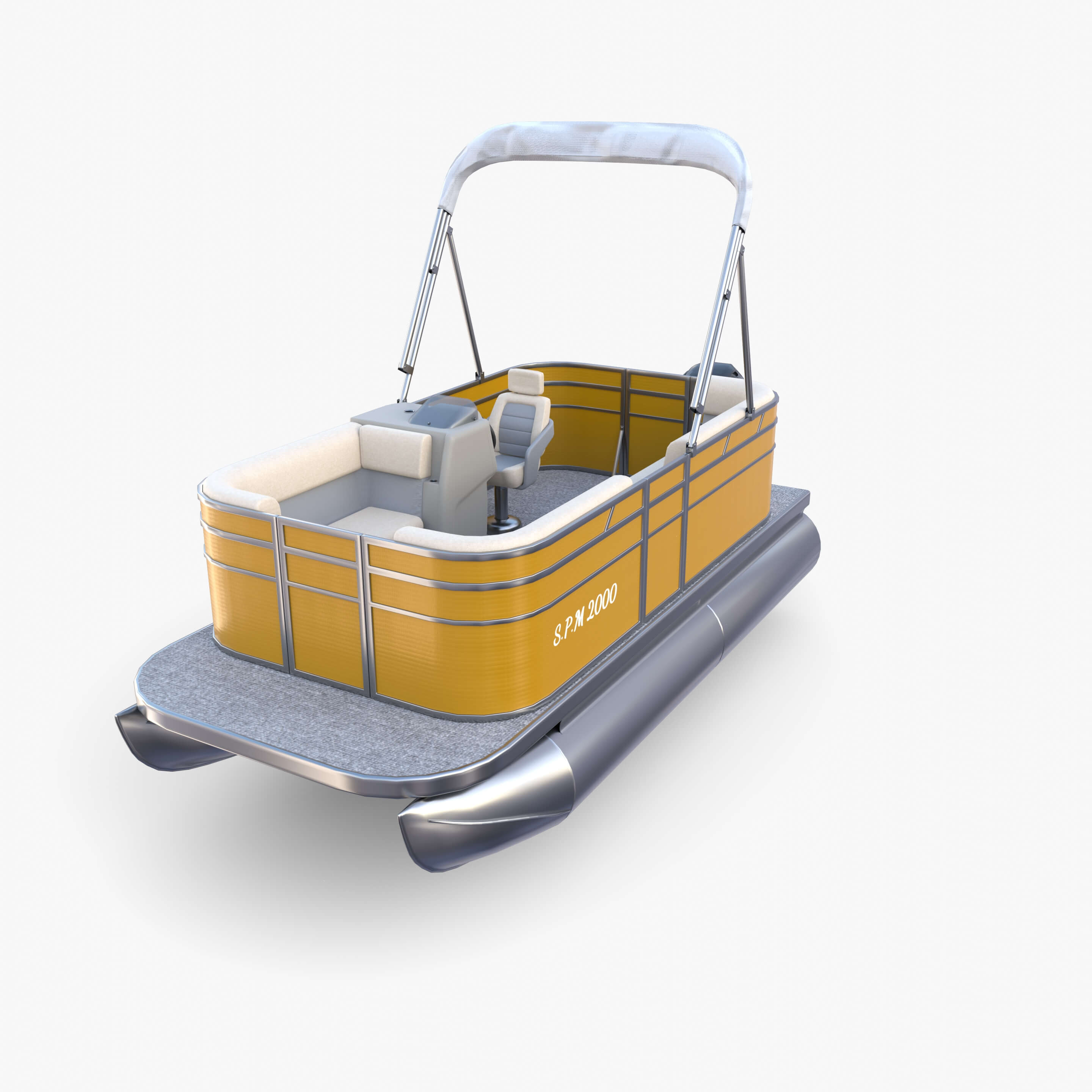 Pontoon Boat V3 - 3D Model by dragosburian