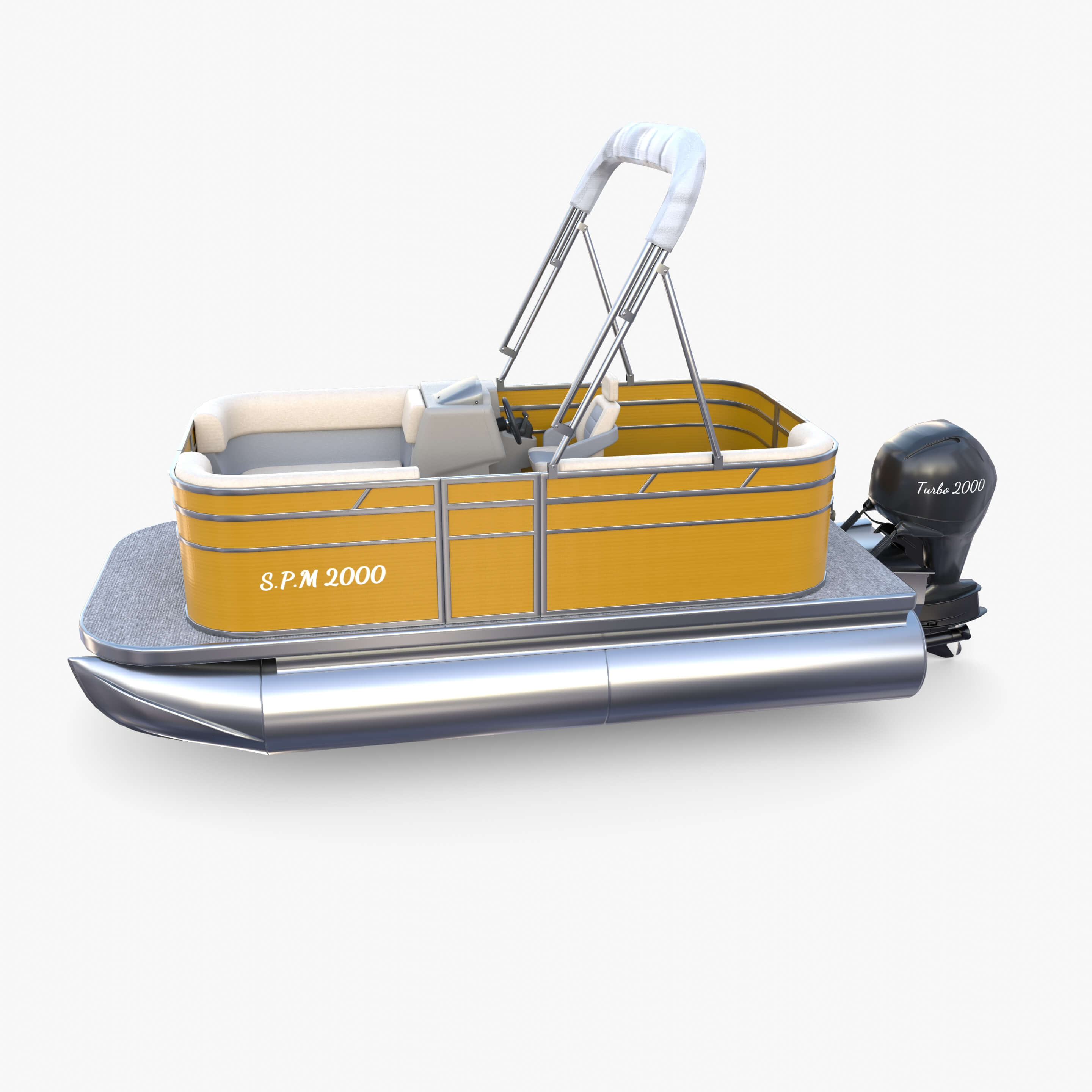 Pontoon Boat V3 - 3D Model by dragosburian
