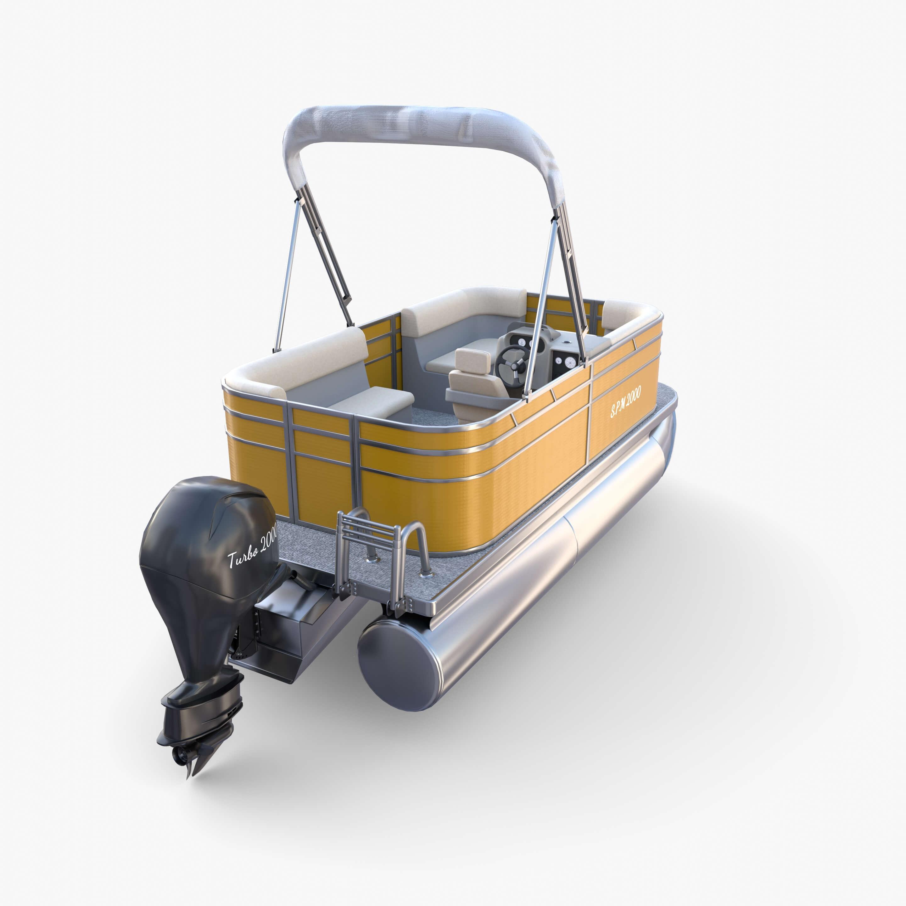 Pontoon Boat V3 - 3D Model by dragosburian