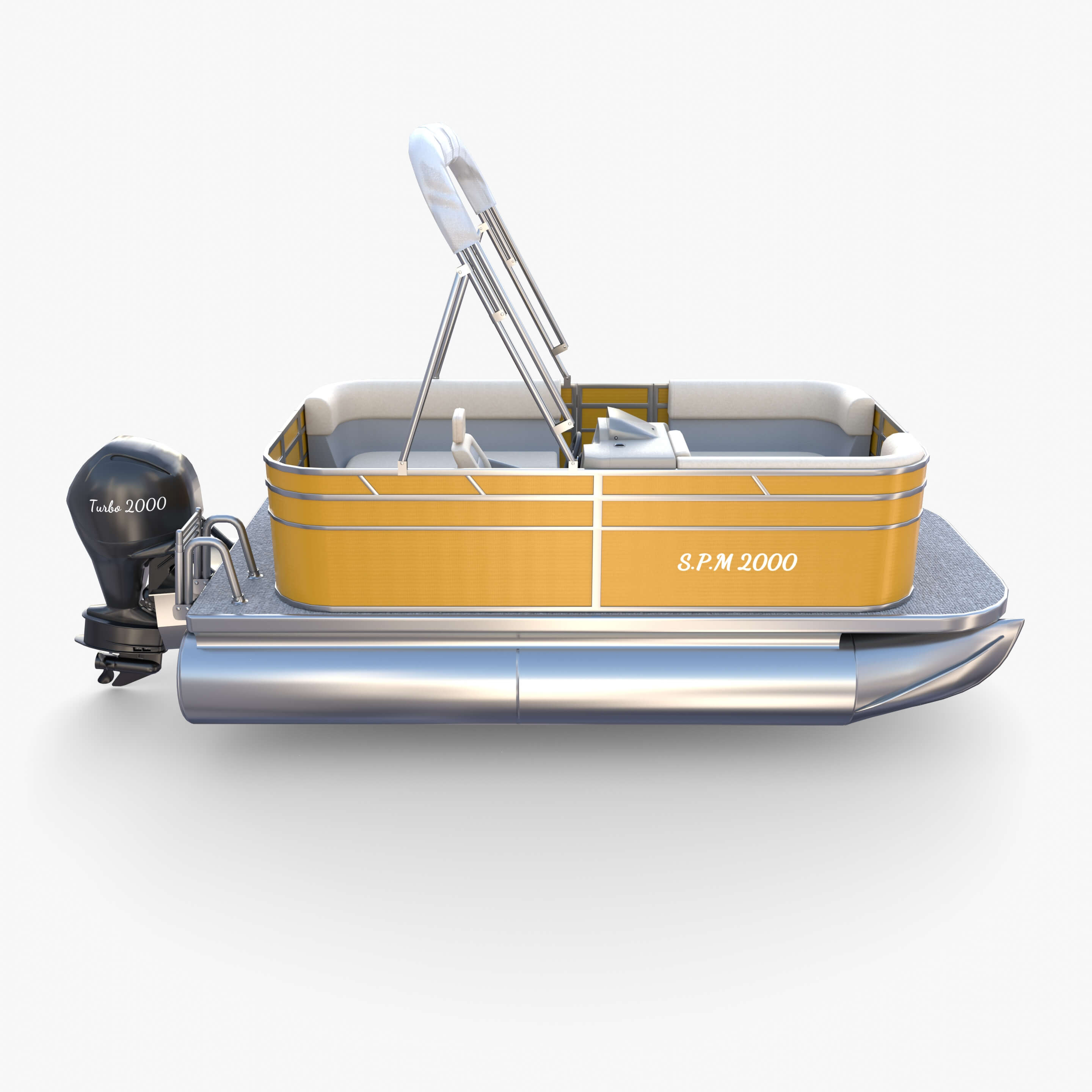 Pontoon Boat V3 - 3D Model by dragosburian