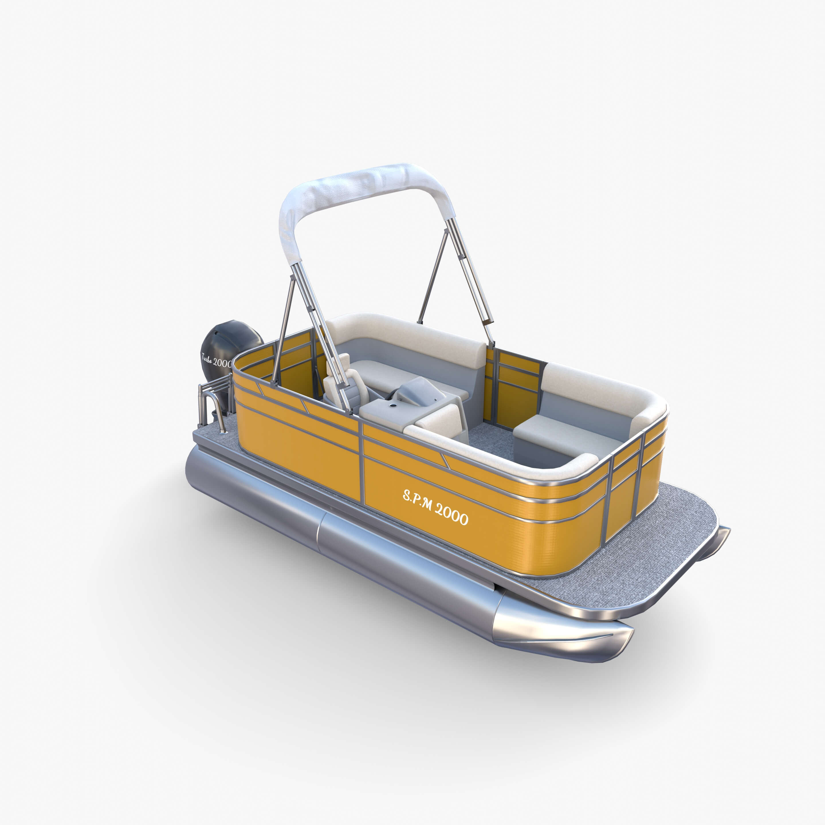 Pontoon Boat V3 - 3D Model by dragosburian