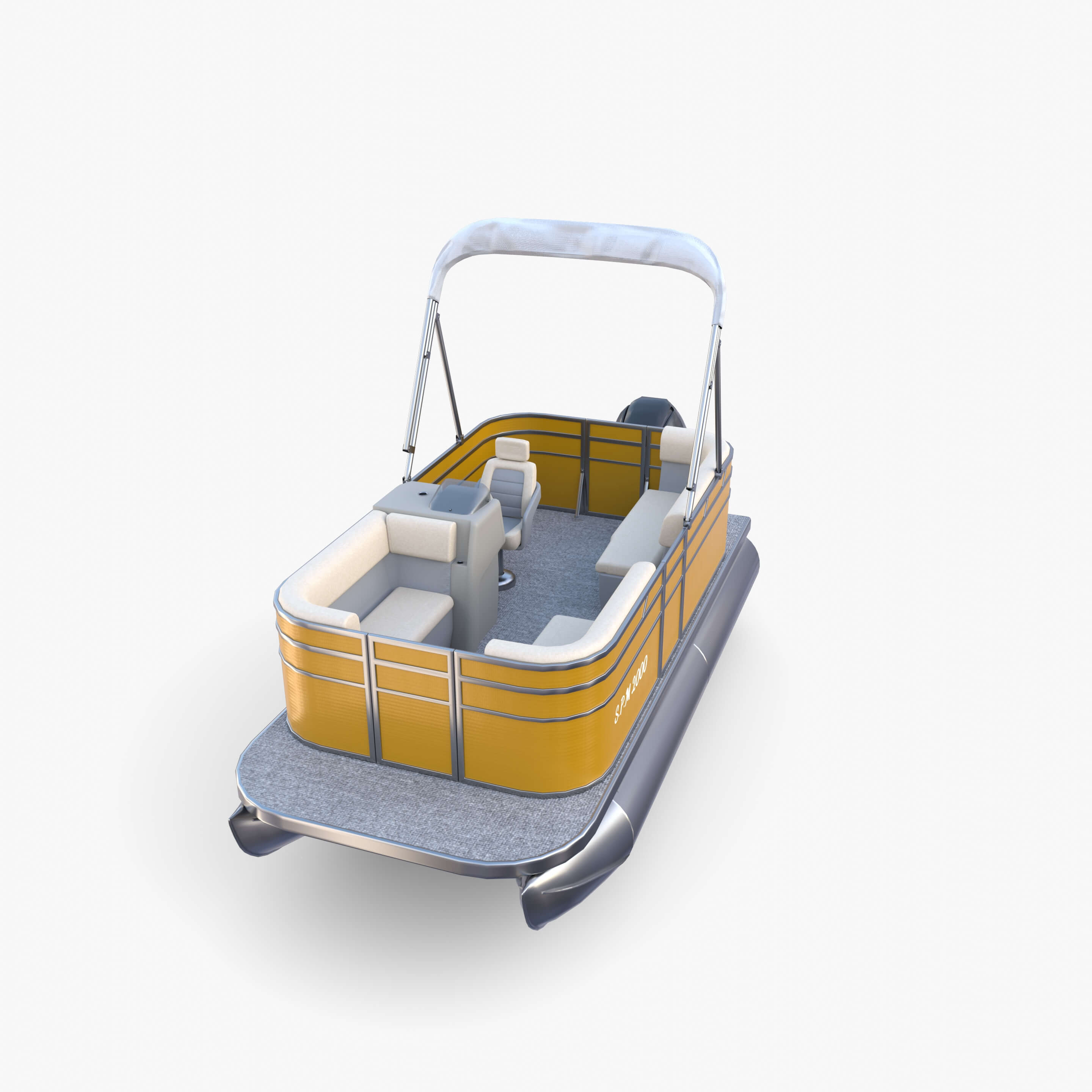 Pontoon Boat V3 - 3D Model by dragosburian