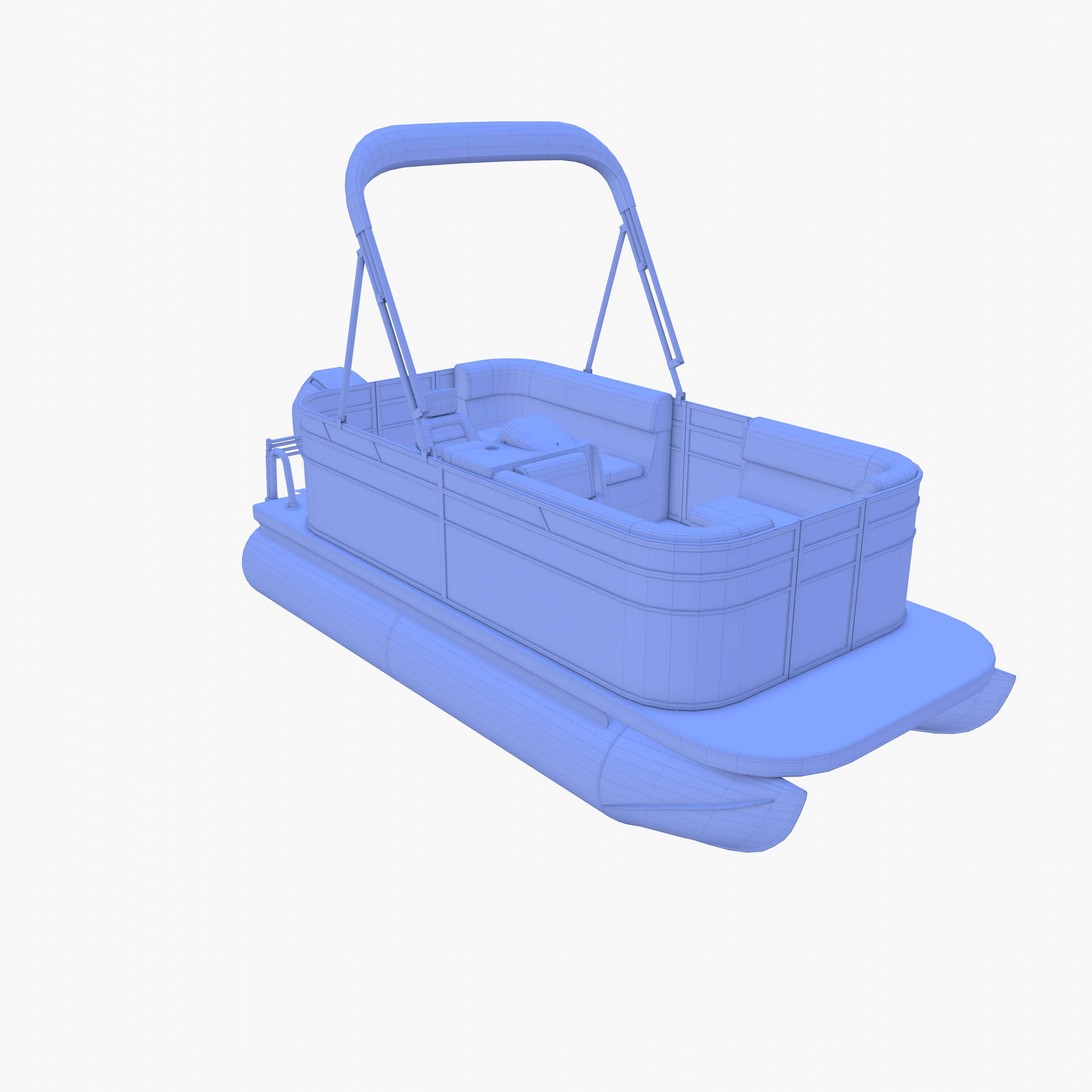Pontoon Boat V3 - 3D Model by dragosburian