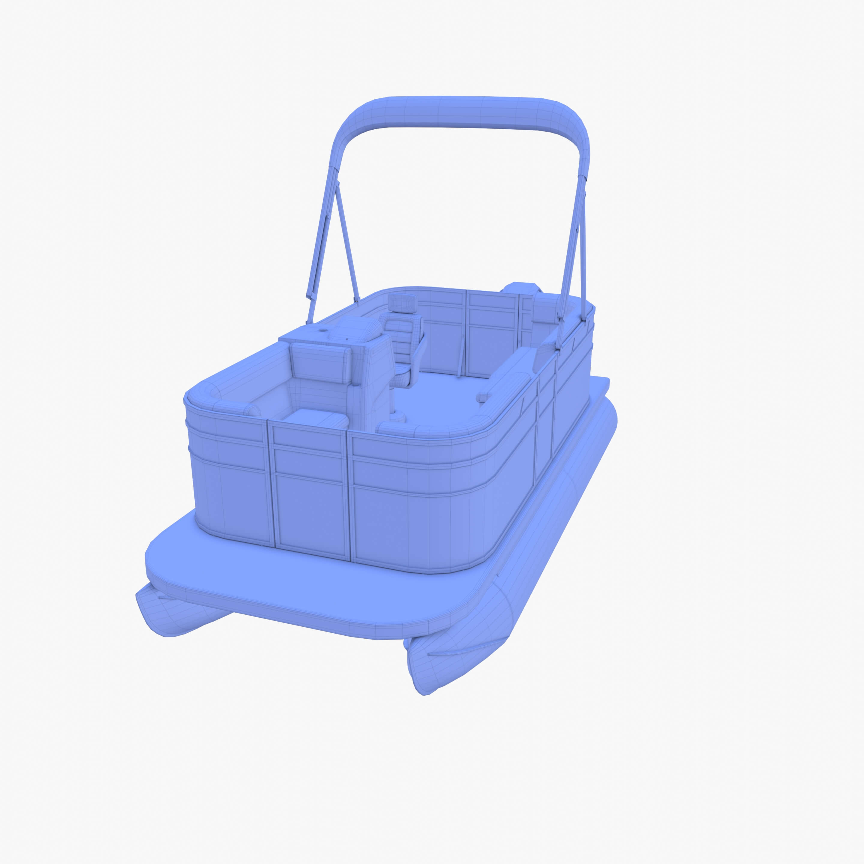Pontoon Boat V3 - 3D Model by dragosburian