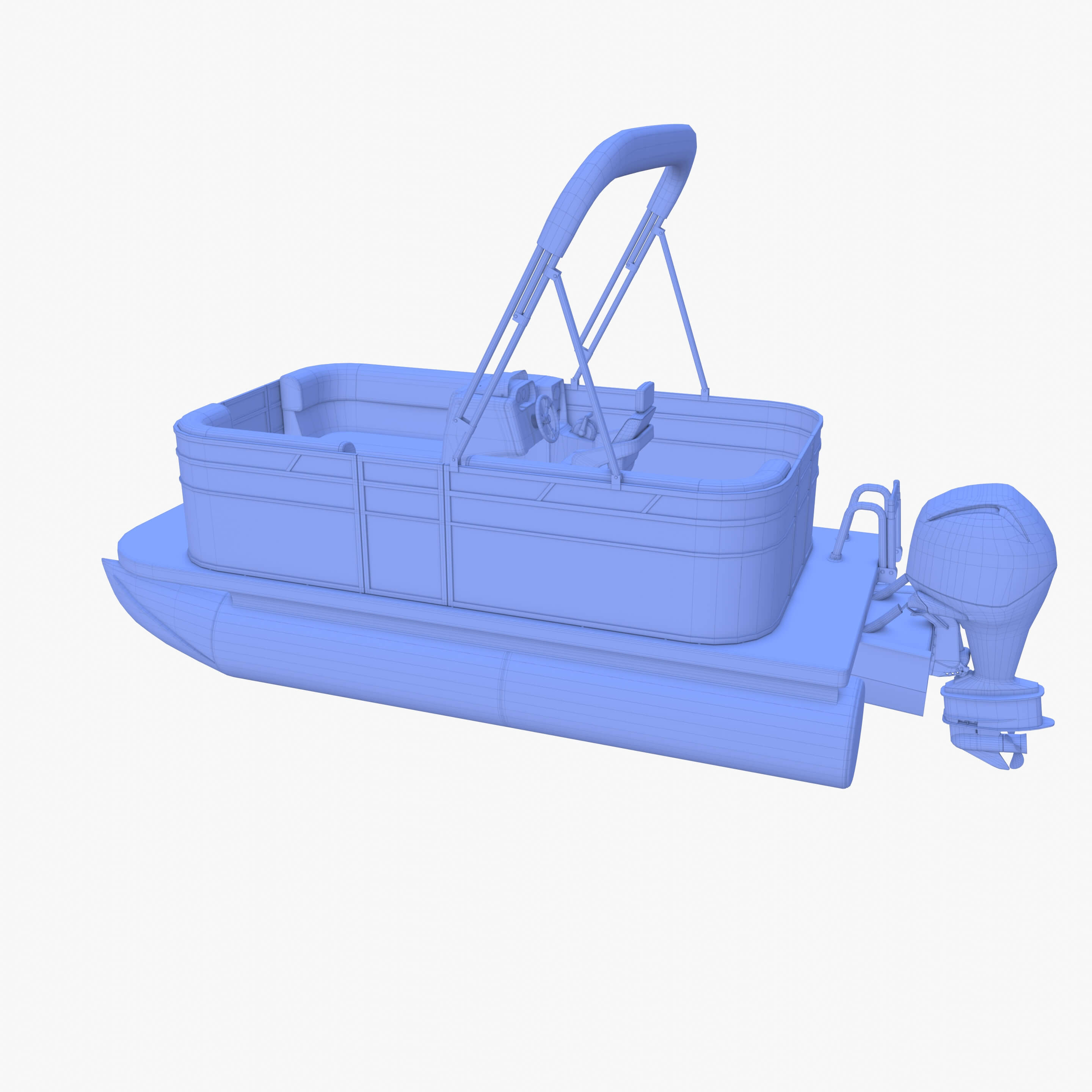 Pontoon Boat V3 - 3D Model by dragosburian