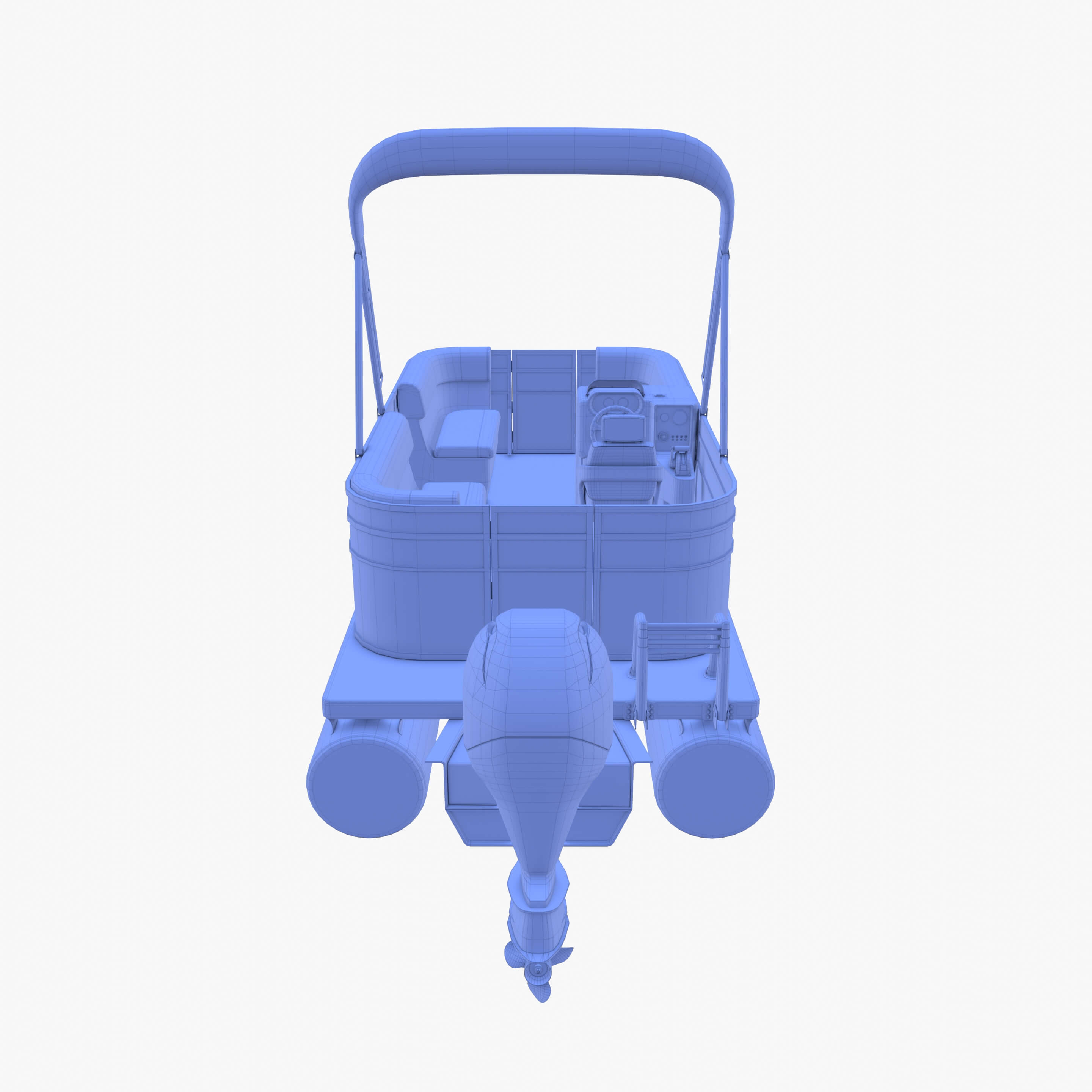 Pontoon Boat V3 - 3D Model by dragosburian