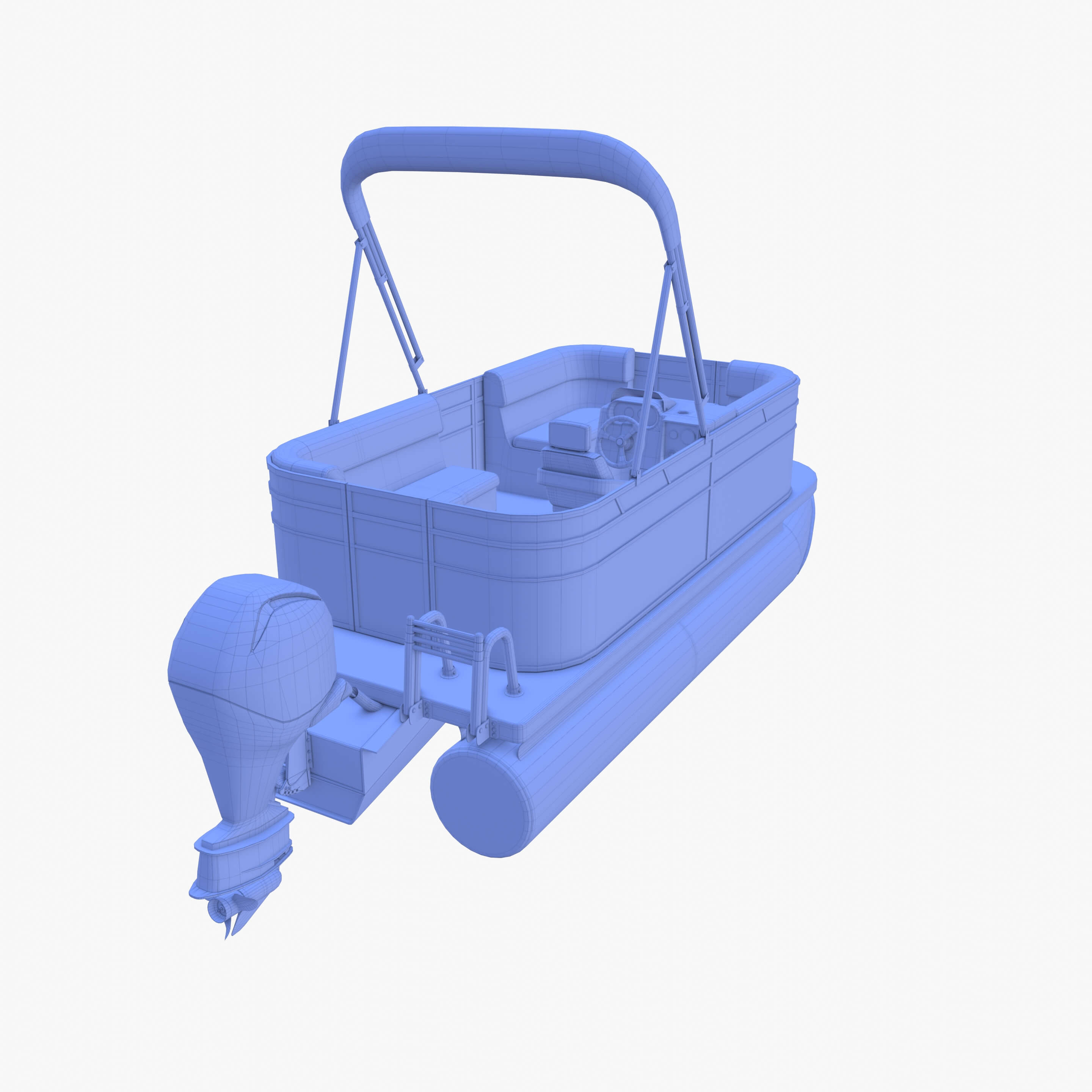 Pontoon Boat V3 - 3D Model by dragosburian