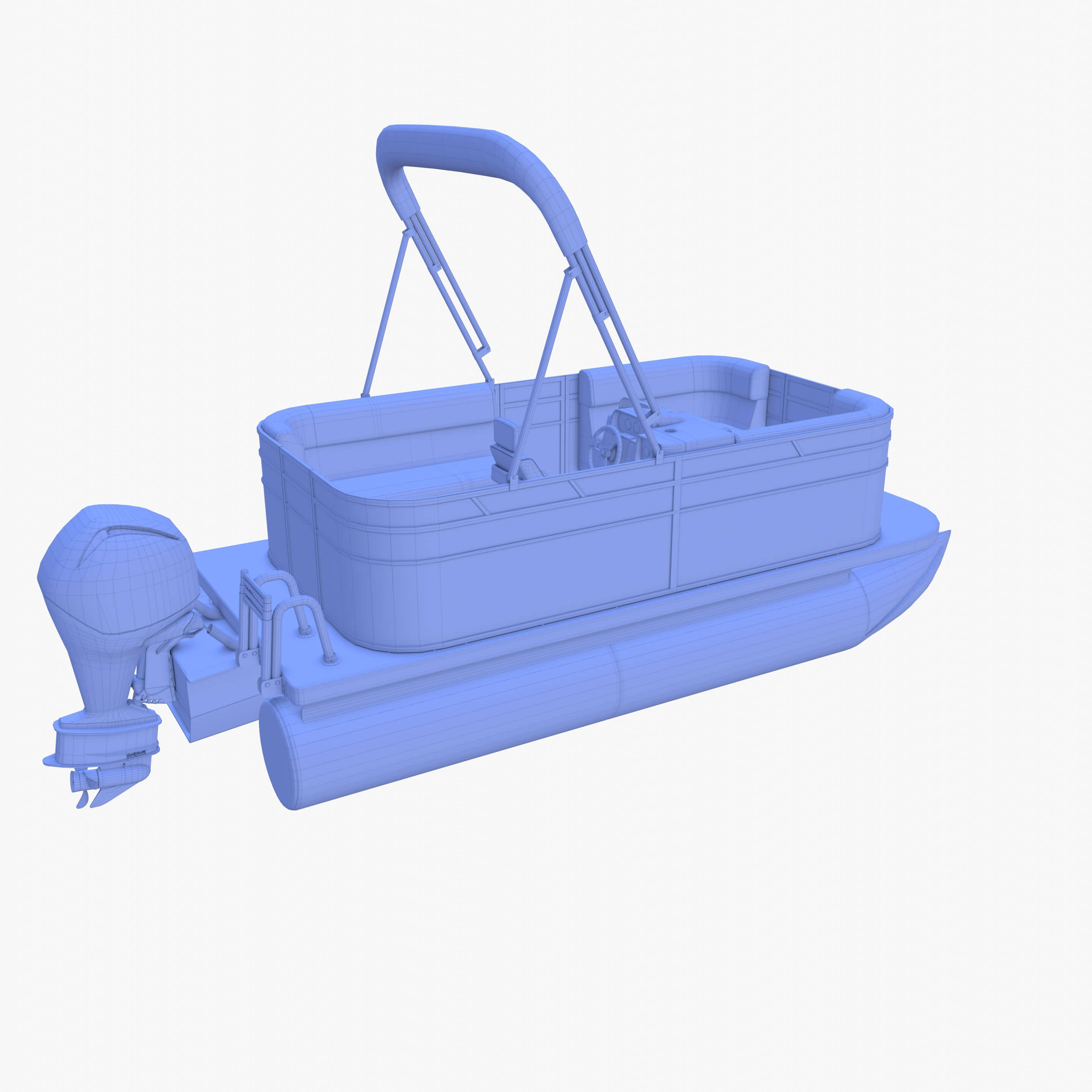 Pontoon Boat V3 - 3D Model by dragosburian