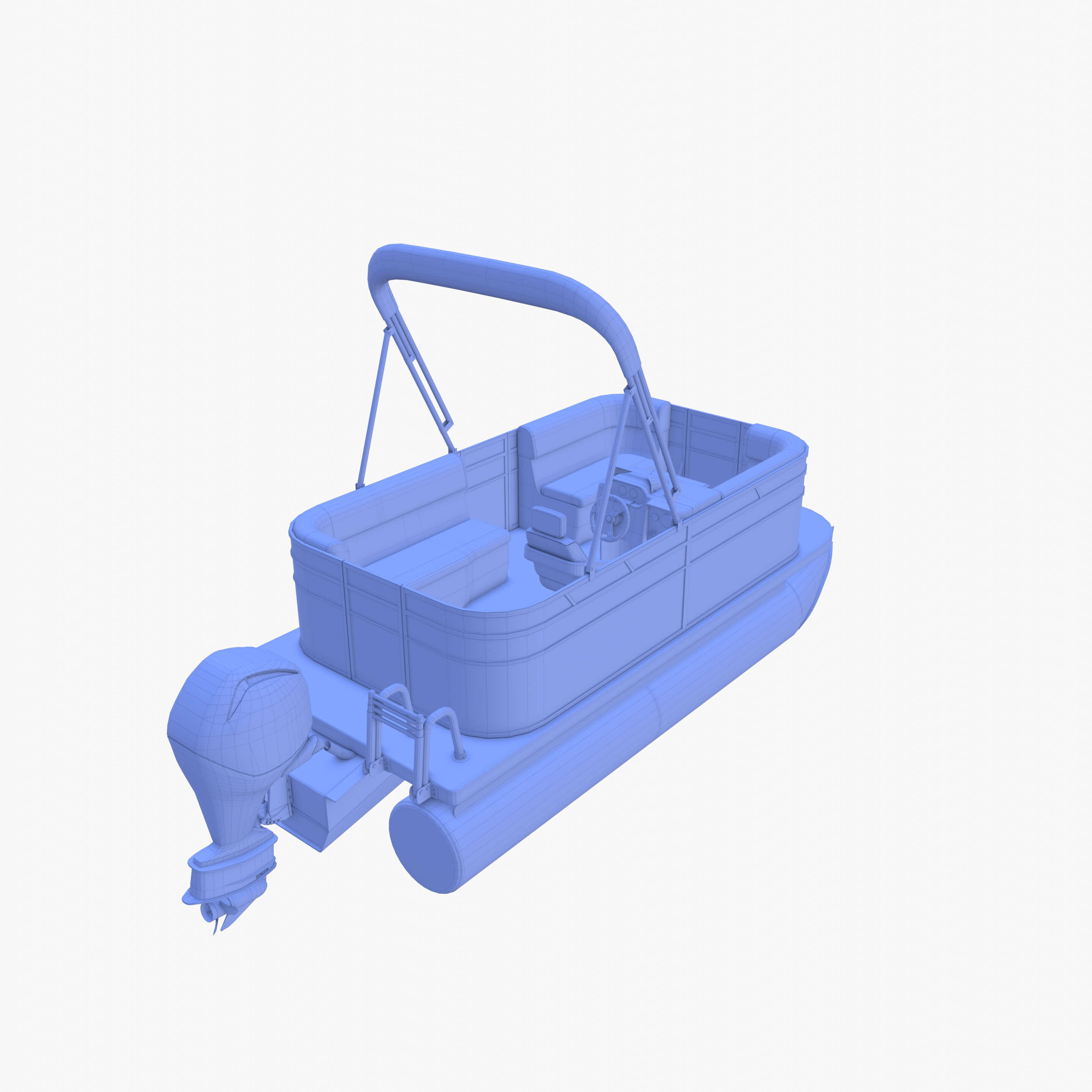 Pontoon Boat V3 - 3D Model by dragosburian