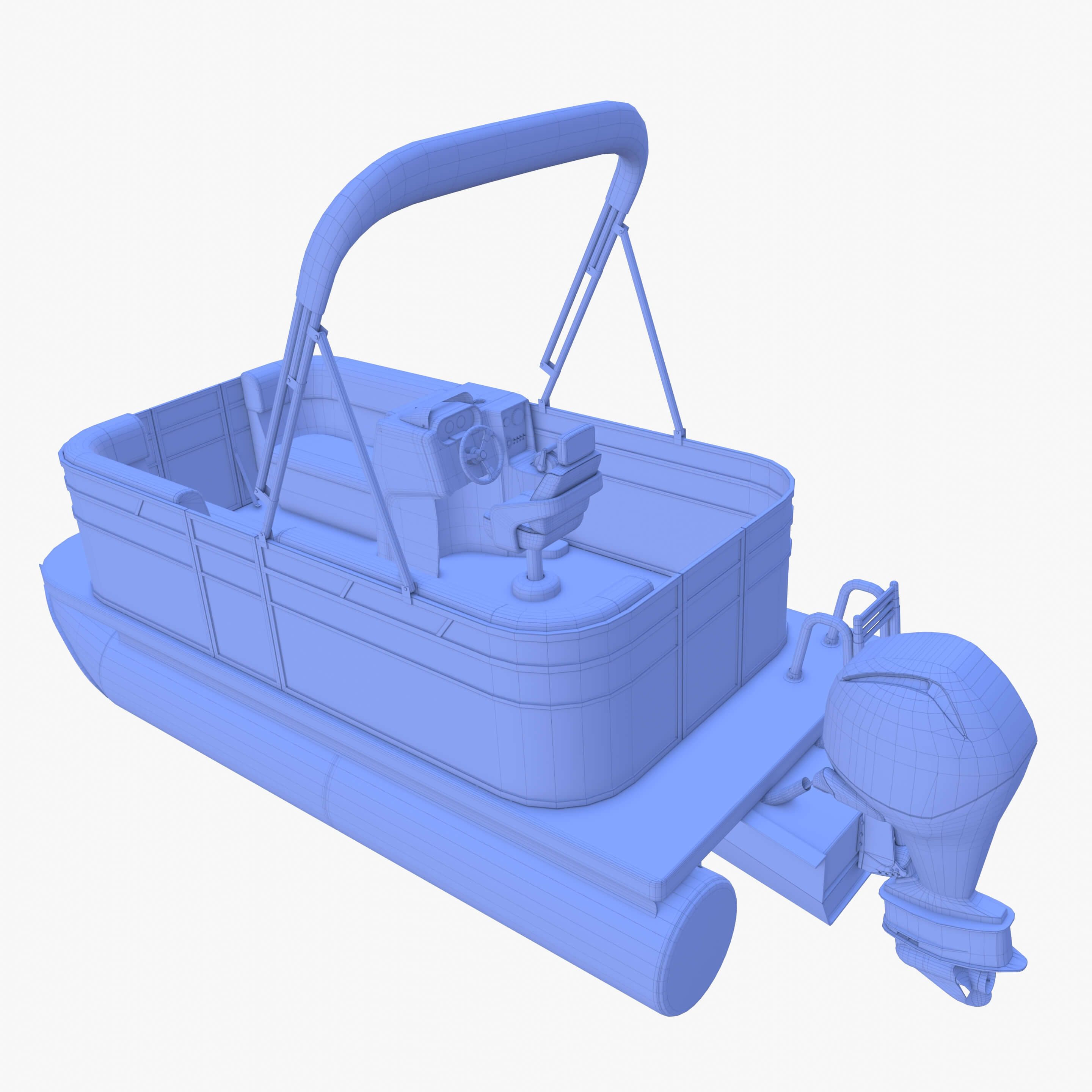 Pontoon Boat V3 - 3D Model by dragosburian